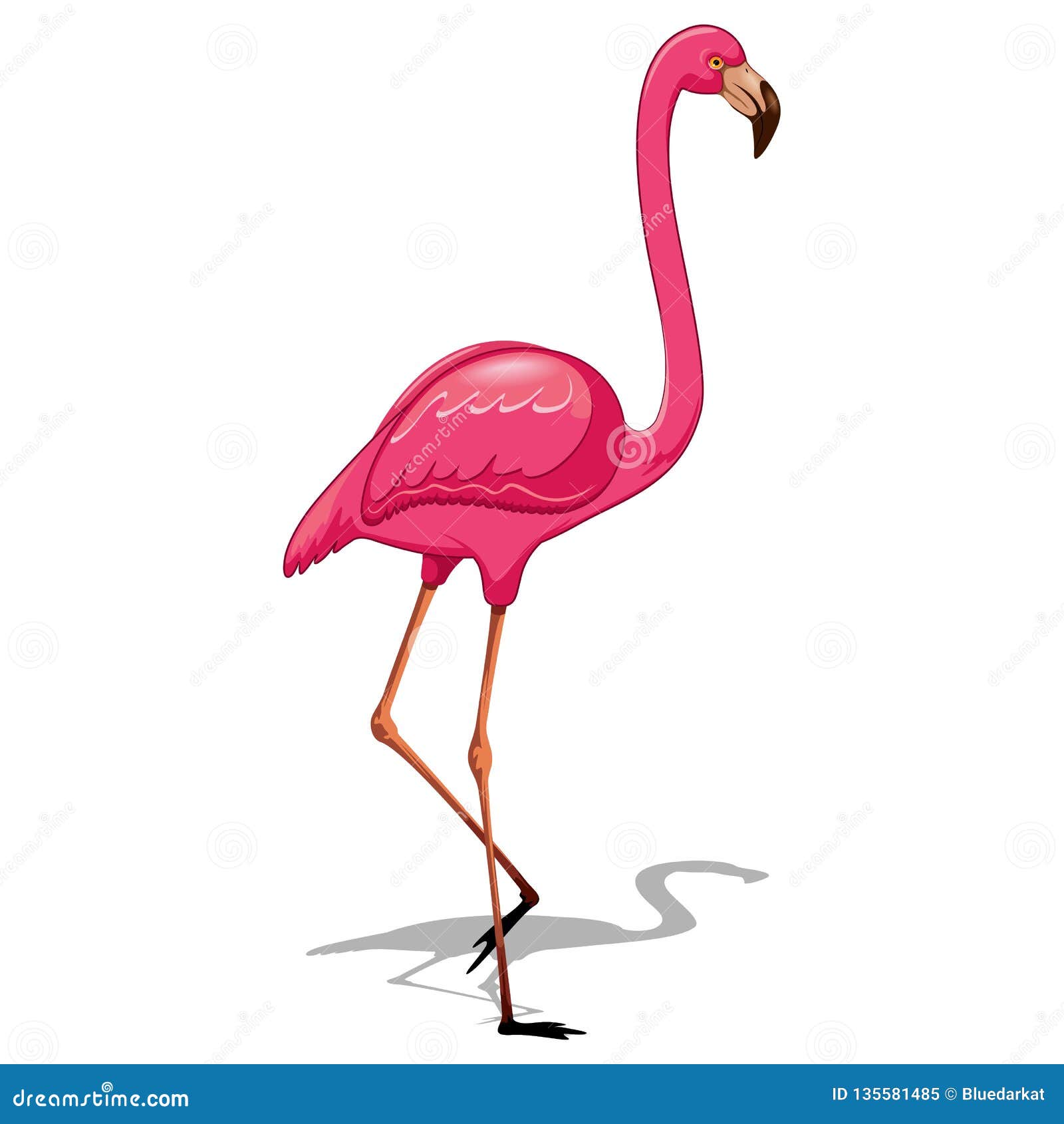 Ejemplo Rosado Del Vector Del Flamenco 3 Ilustración del Vector ...