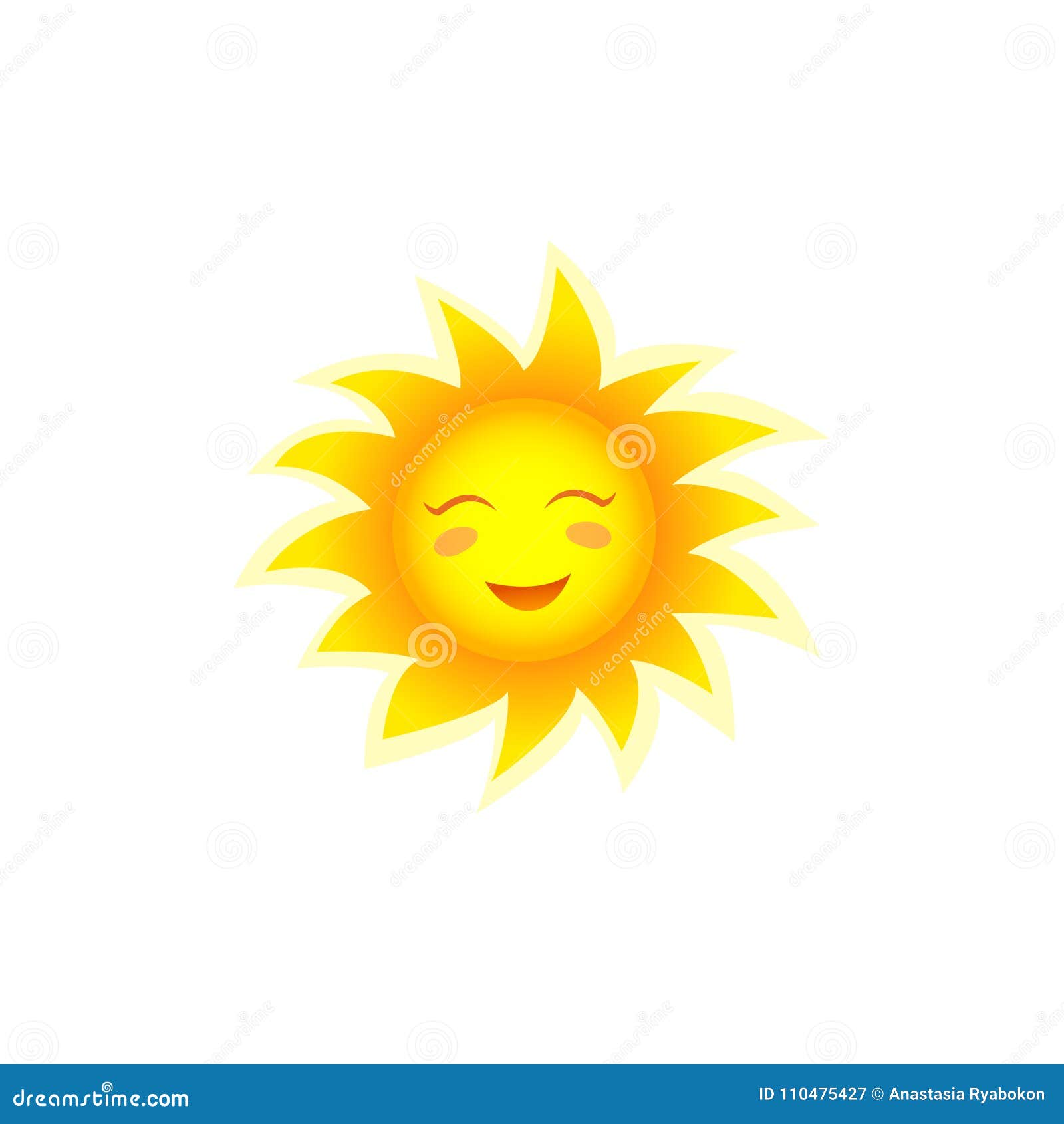 Ejemplo Sonriente Del Vector Del Sol Ilustración del Vector ...