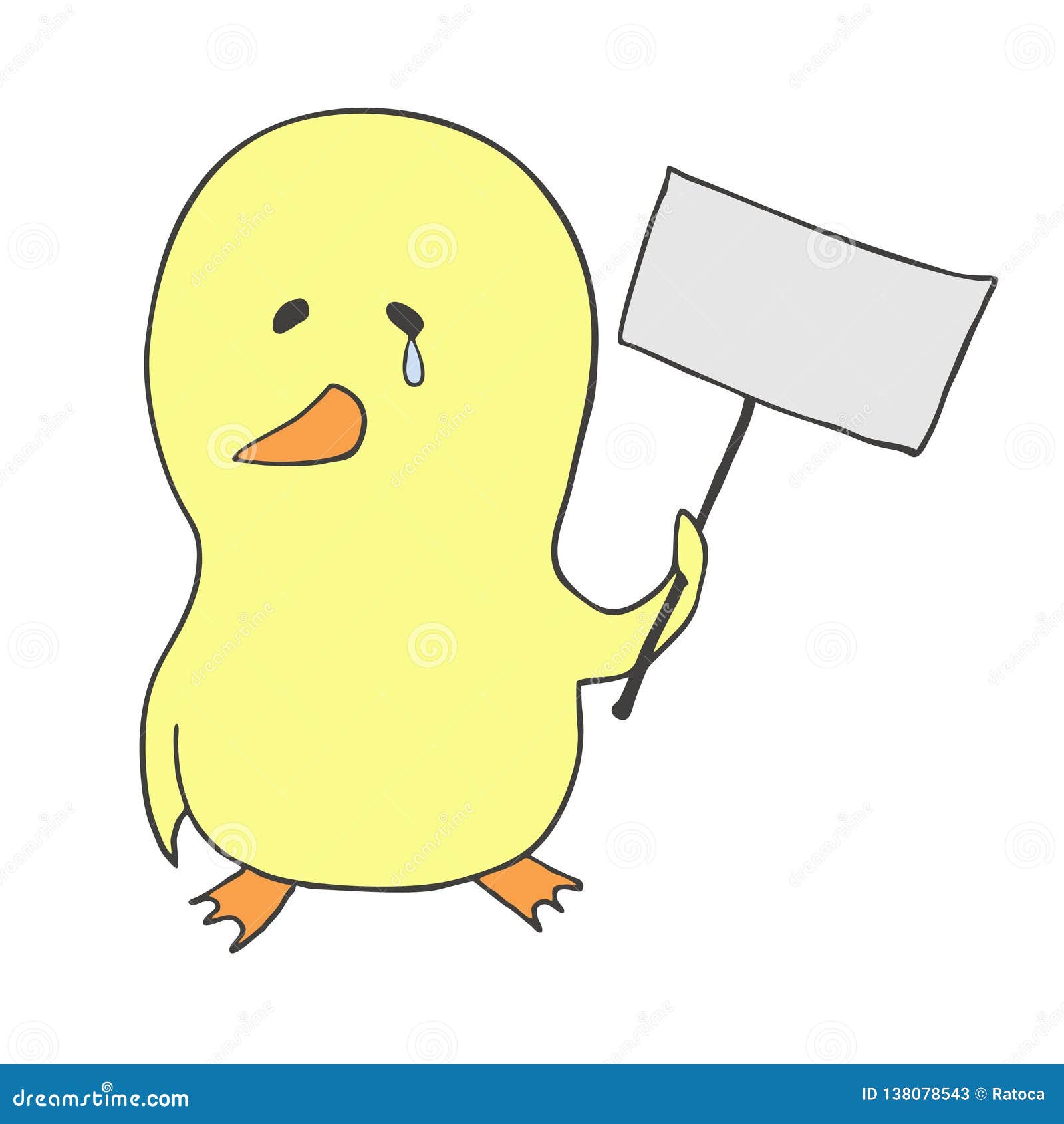 Ejemplo triste del pollo ilustración del vector. Ilustración de aislado ...