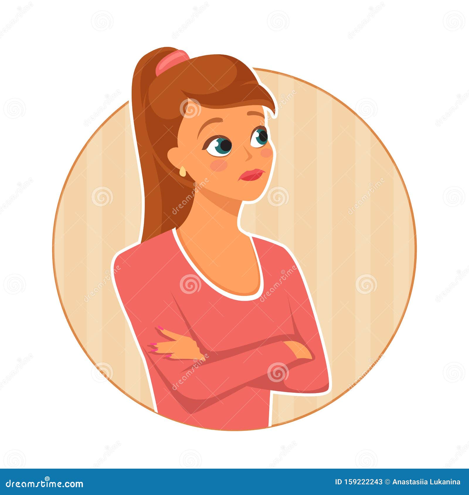 Ejemplo Vectorial De Mujer Insatisfecha Ilustración del Vector ...