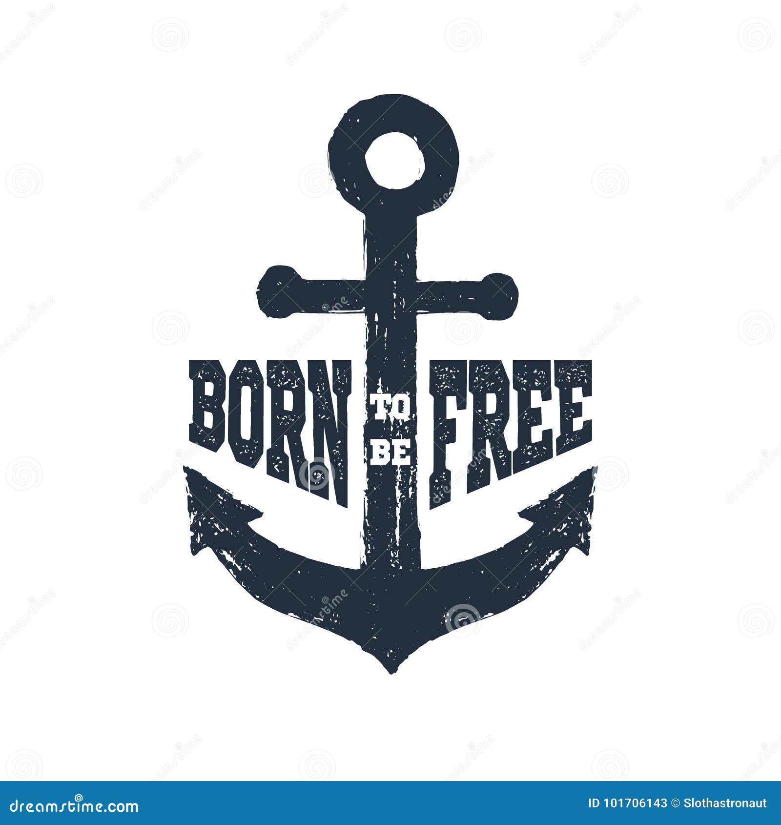 Ejemplo Y Letras Dibujados Mano Del Vector Del Ancla Ilustración del ...