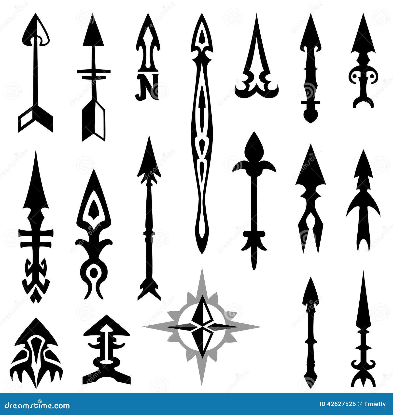 Ejemplos de la flecha ilustración del vector. Ilustración de ilustrado ...