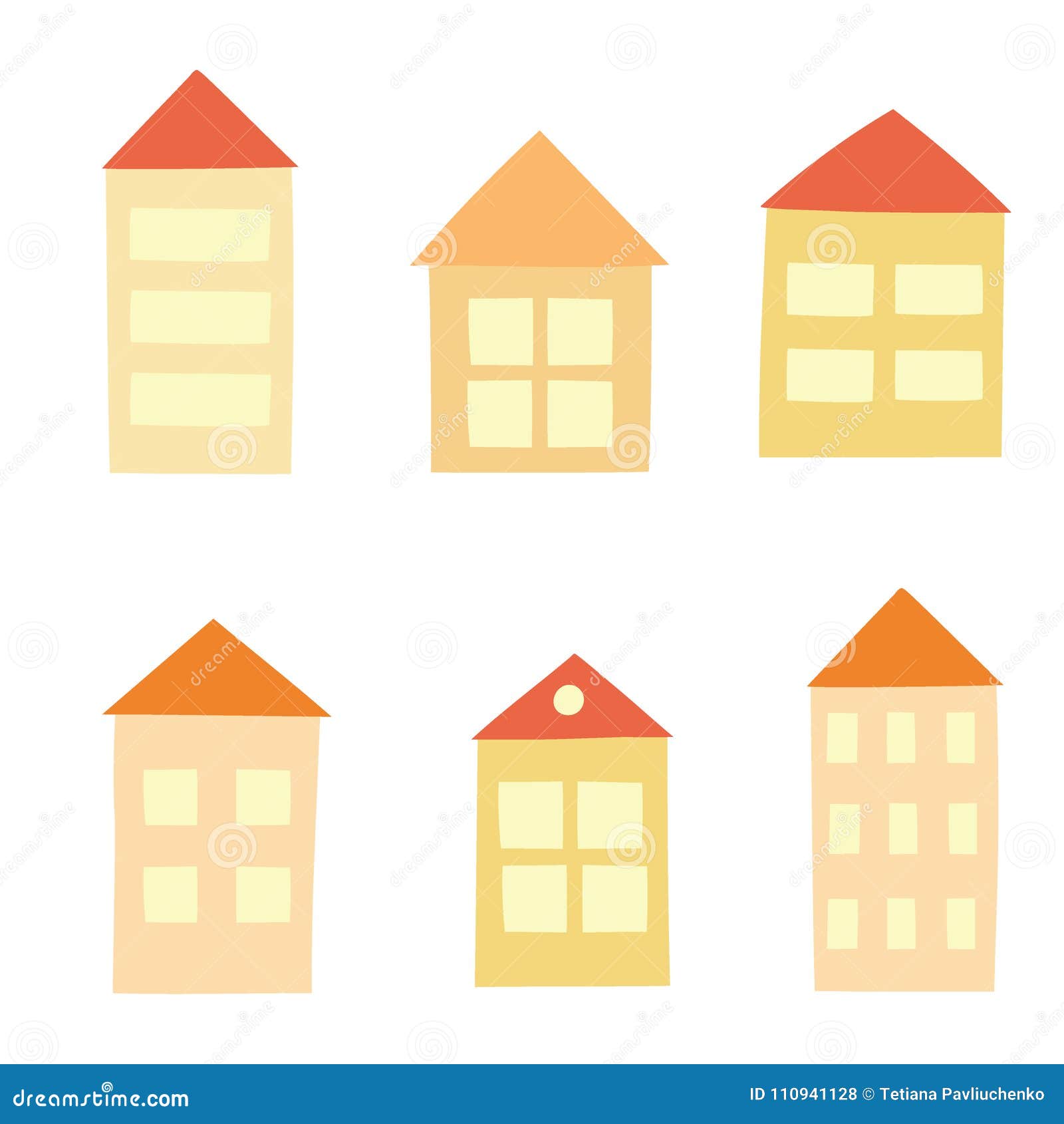 Ejemplos Del Vector De Casas Frescas Ilustración del Vector ...