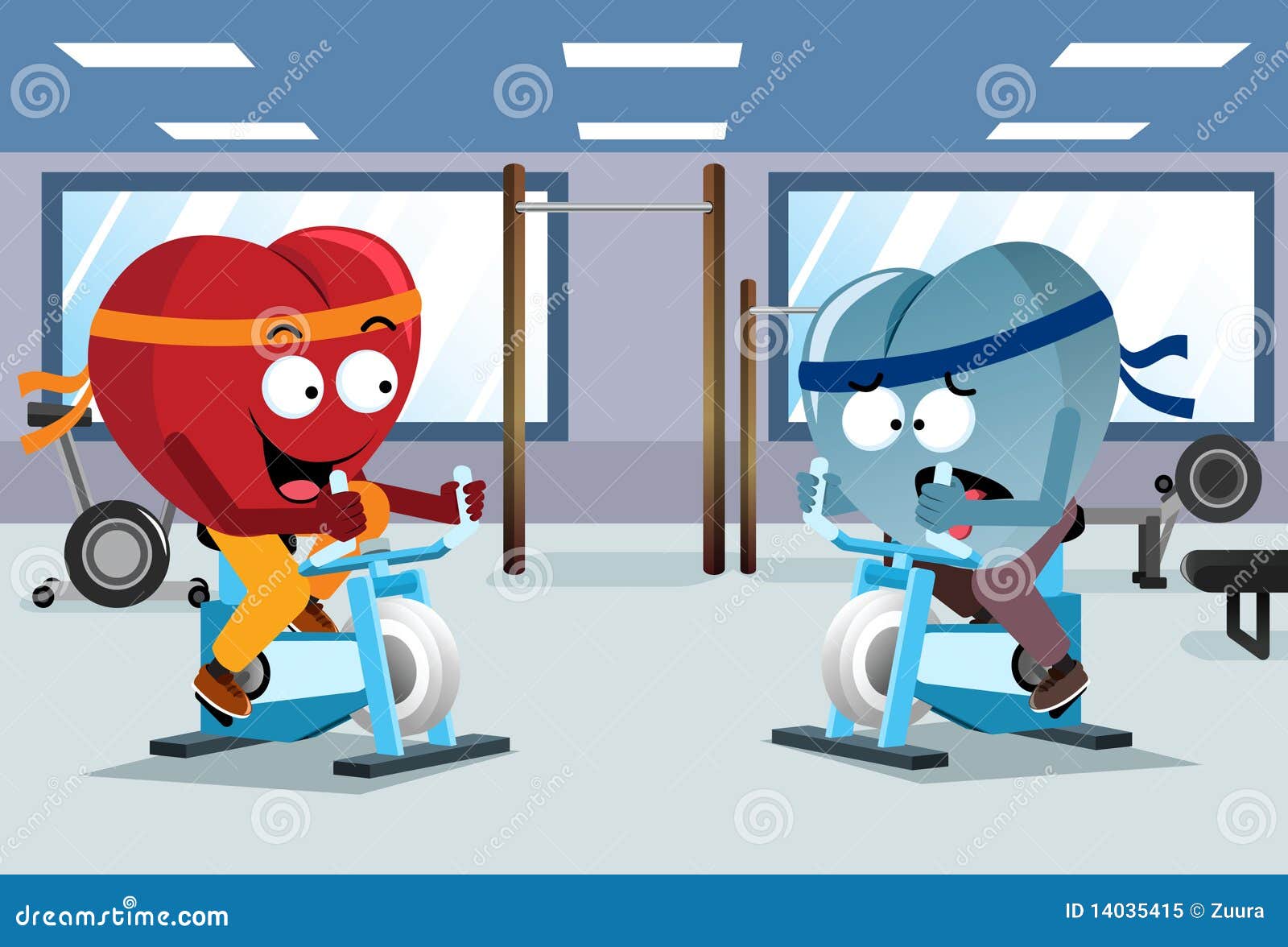 Ejercicio de dos corazones ilustración del vector. Ilustración de ...