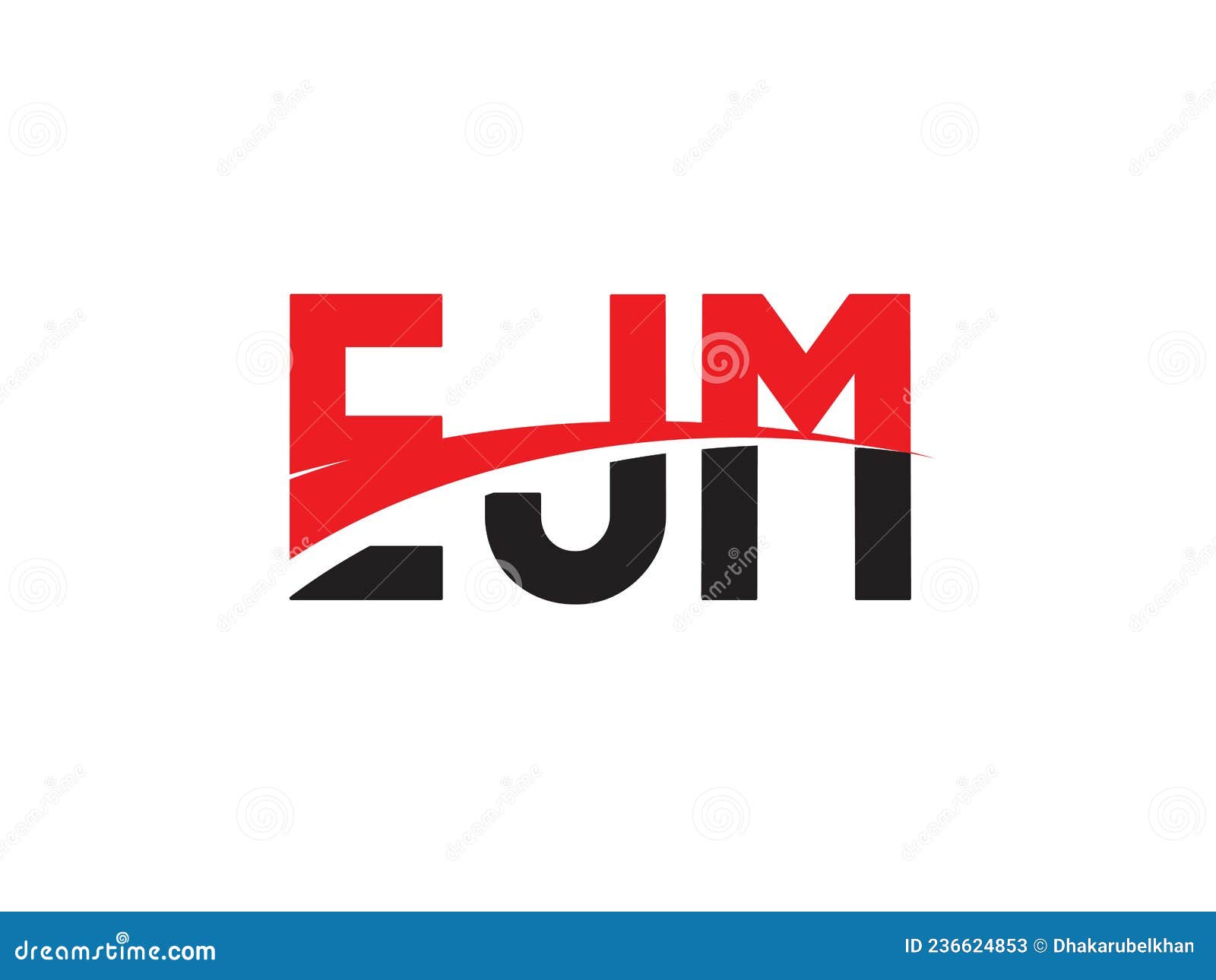 EJM Letter Initial Logo Design Vector Illustration Stock Vector ...