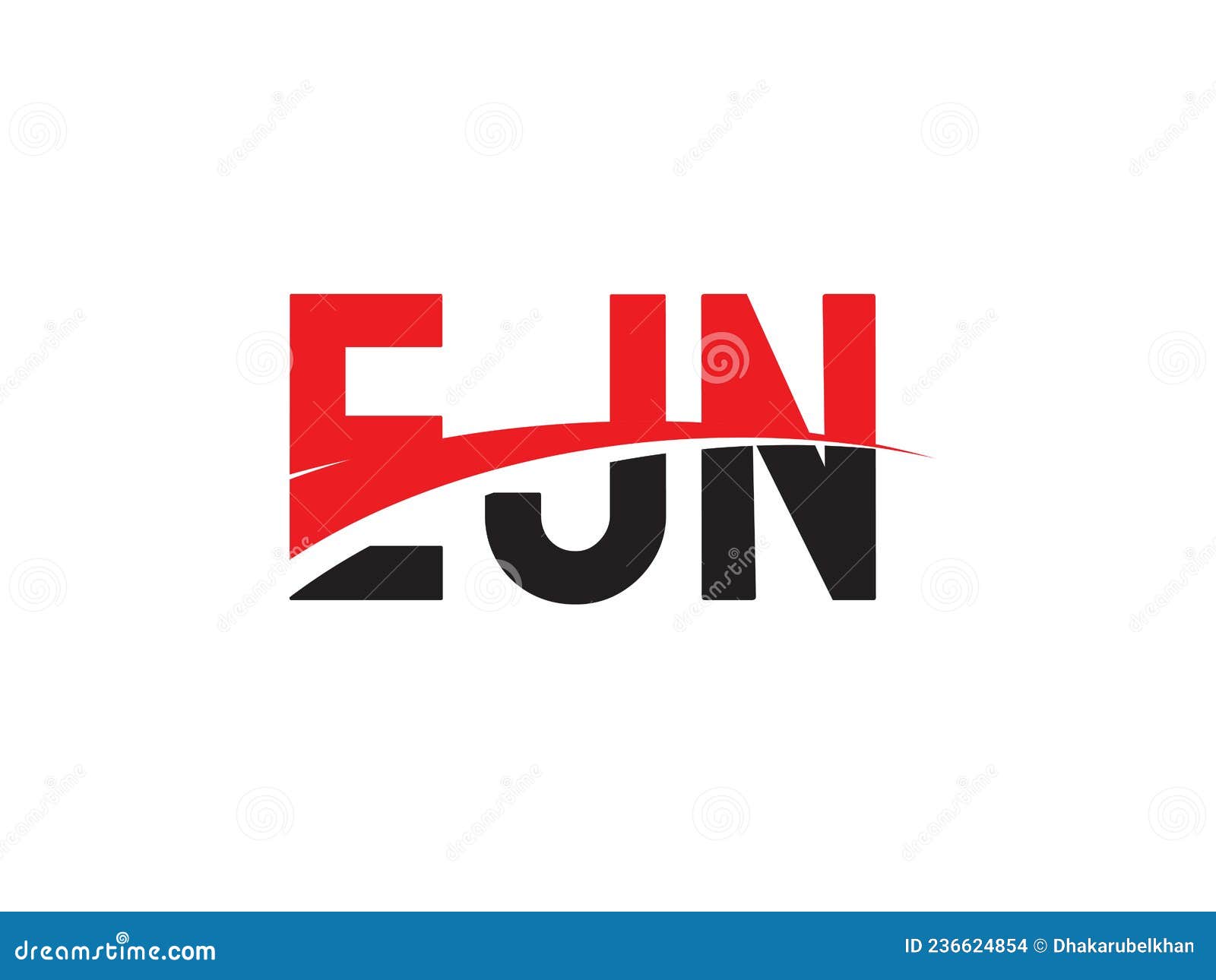 EJN Letter Initial Logo Design Vector Illustration Stock Vector ...
