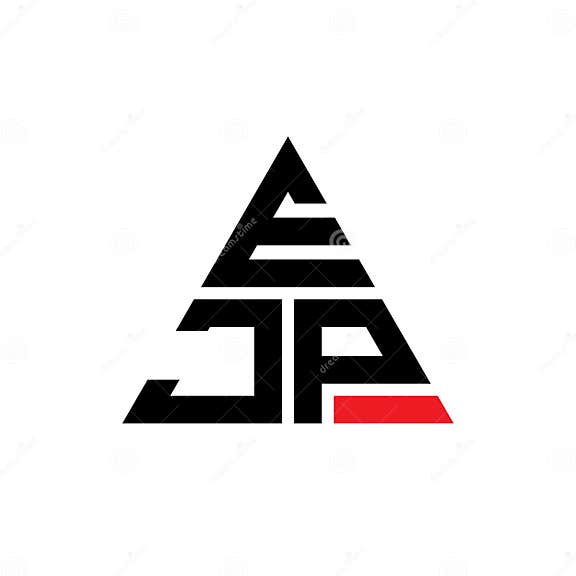 EJP Triangle Letter Logo Design with Triangle Shape. EJP Triangle Logo ...