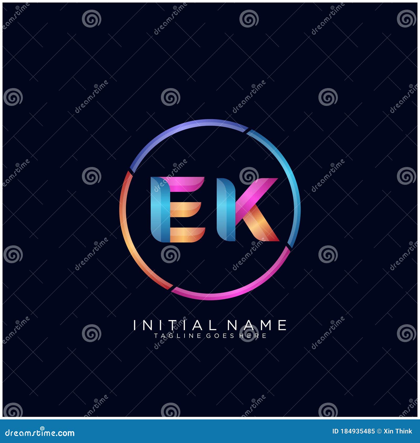 EK Letter Logo Icon Design Template Elements Stock Vector ...