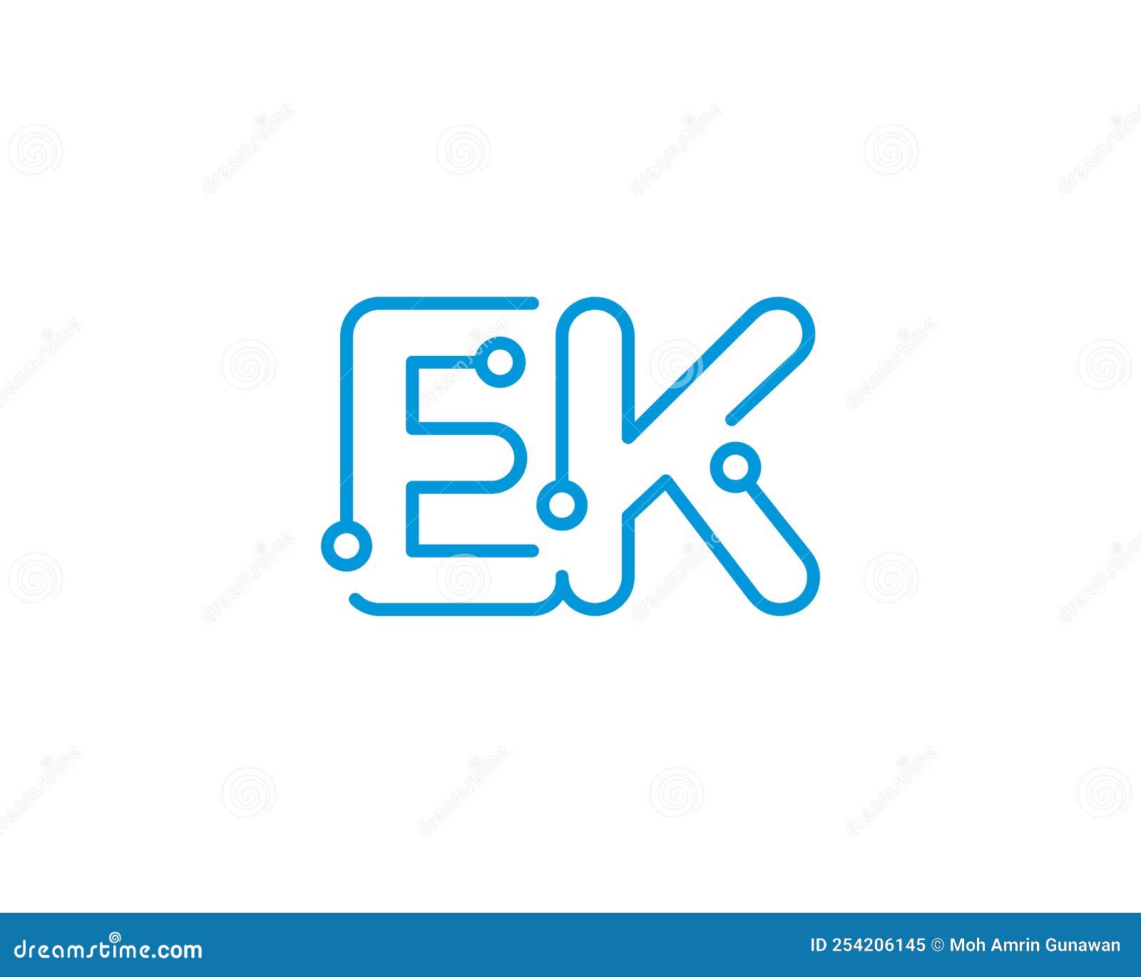 EK Letters, Electronic Circuit, Technology Logo Design Vector 001 Stock ...