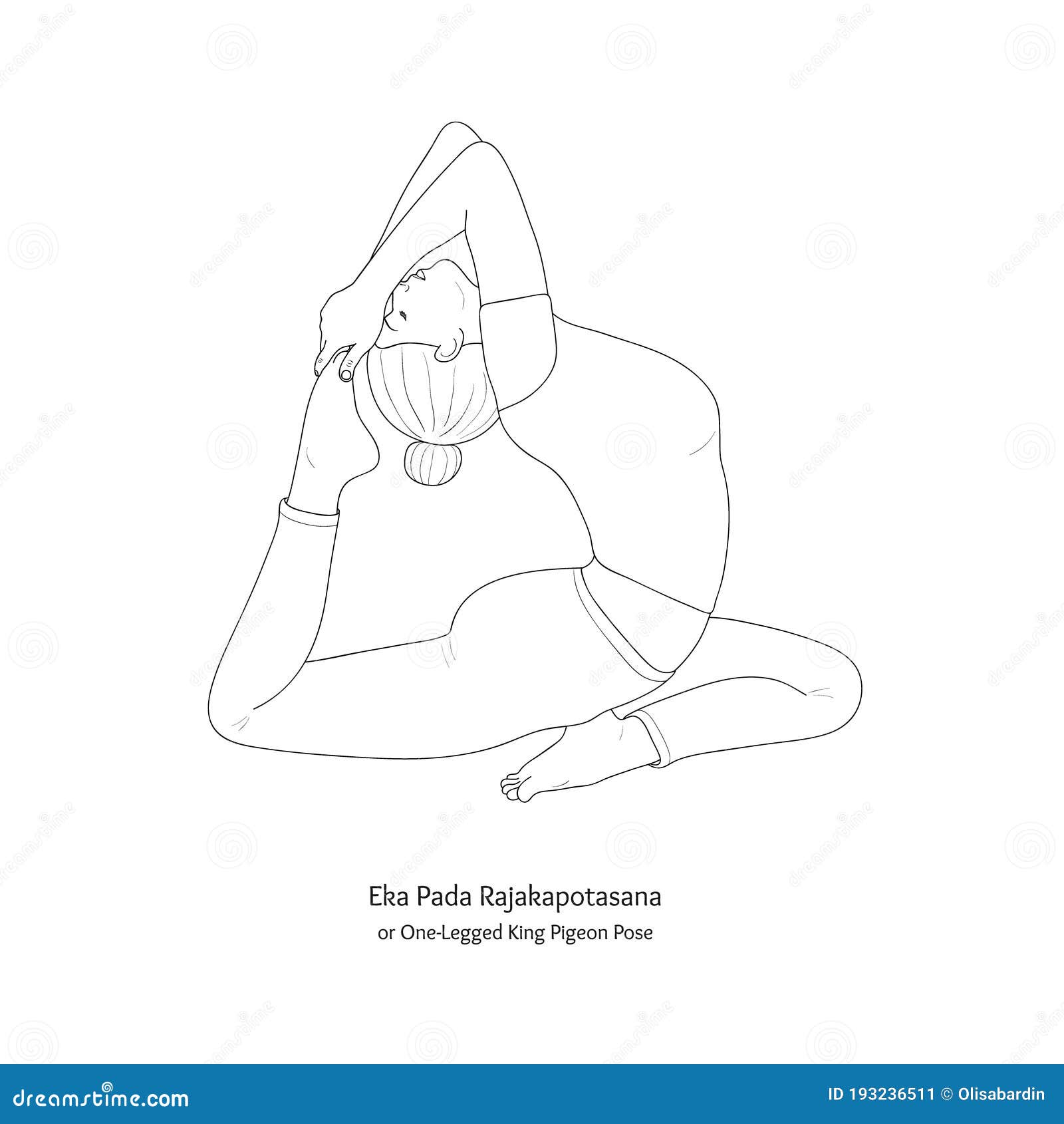 Art & Collectibles Drawing & Illustration Mermaid Pose or King Pigeon ...