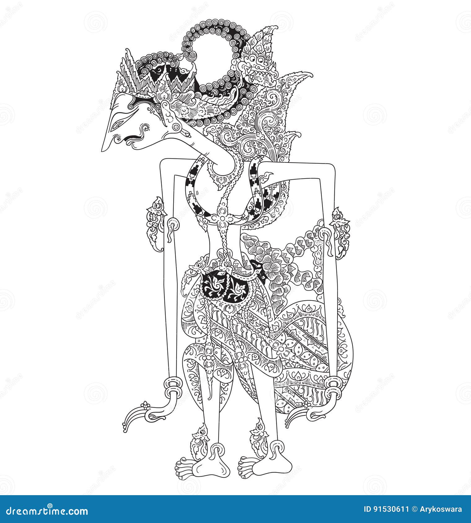 Ekalaya ilustração do vetor. Ilustração de javanês, cultura - 91530611