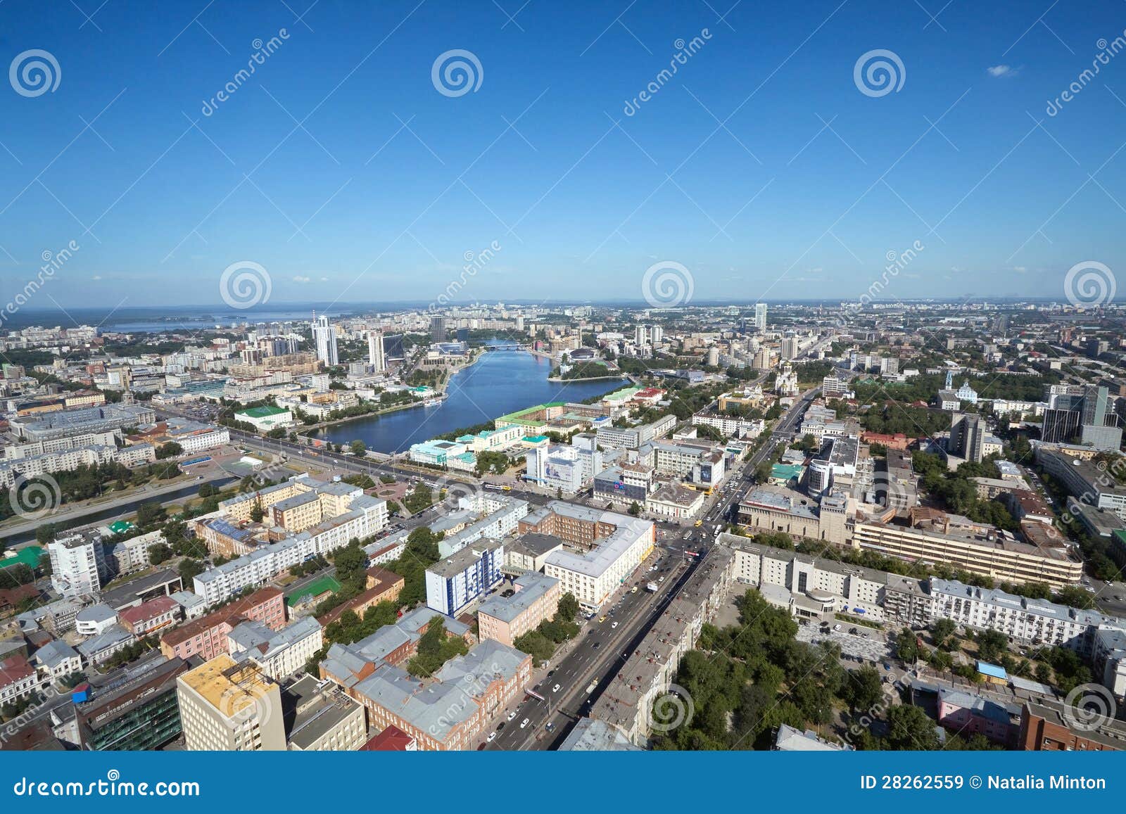 Ekaterimburgo, Visión Aérea Imagen de archivo - Imagen de céntrico ...