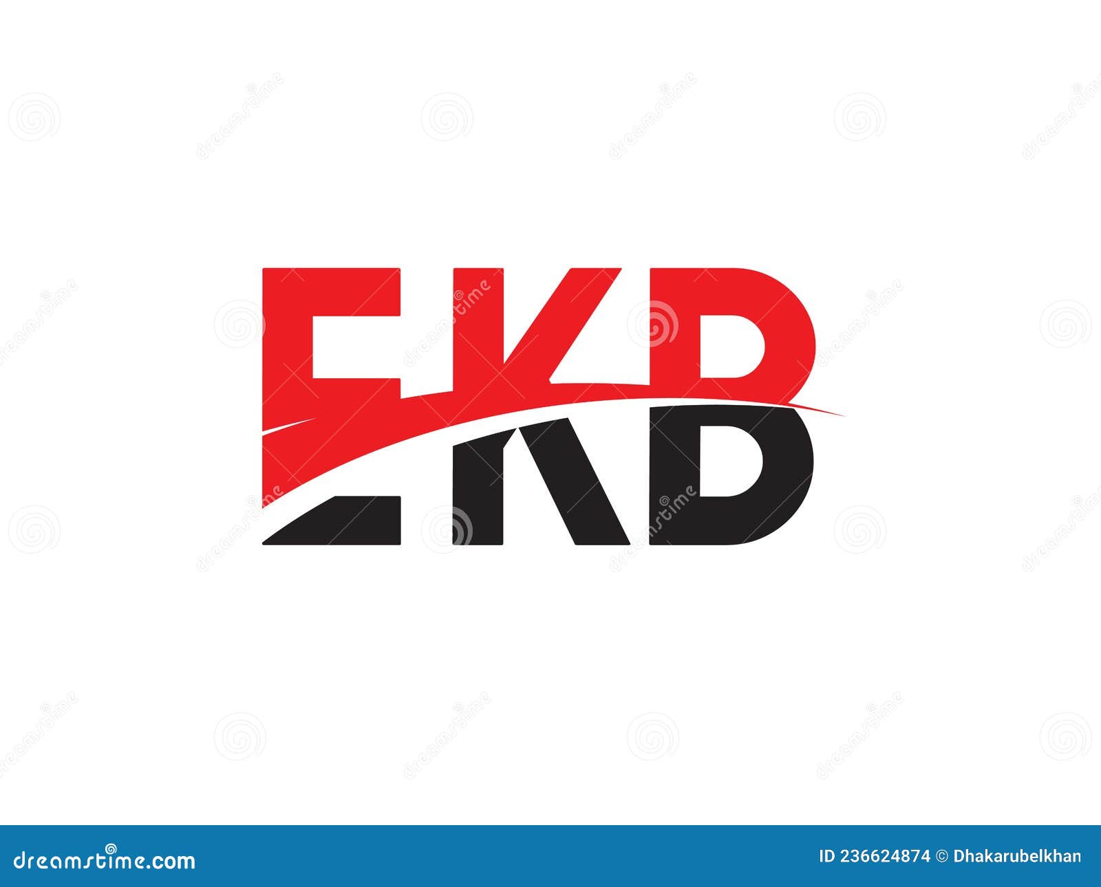 EKB Letter Initial Logo Design Vector Illustration Stock Vector ...