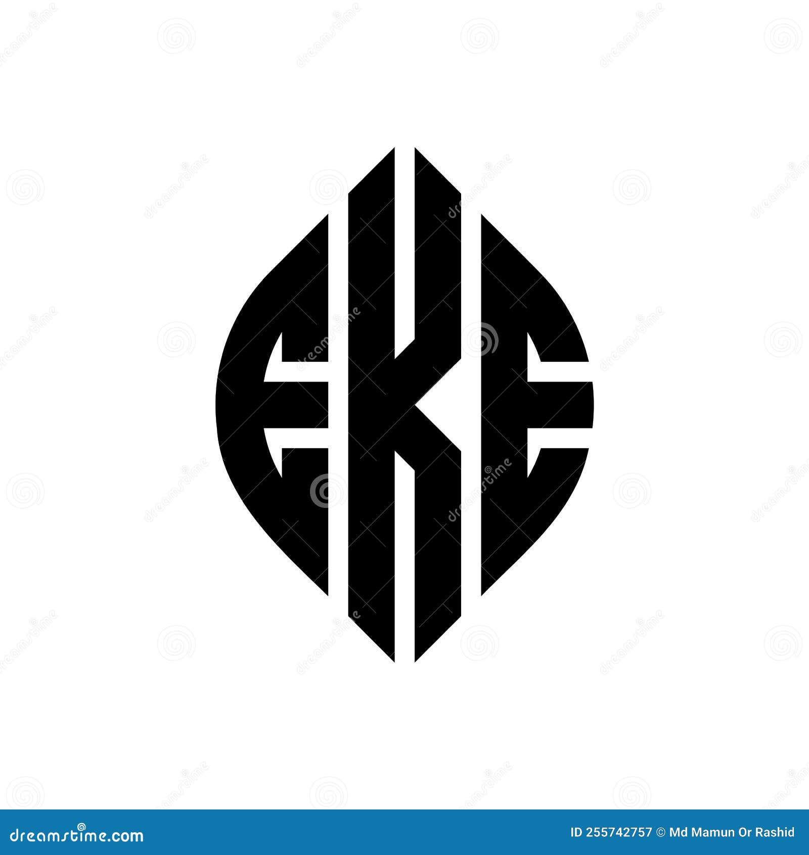 EKE Circle Letter Logo Design with Circle and Ellipse Shape. EKE ...