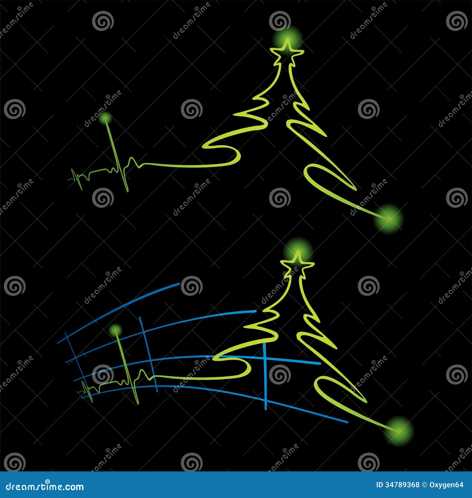 EKG of christmas stock vector. Illustration of graph - 34789368