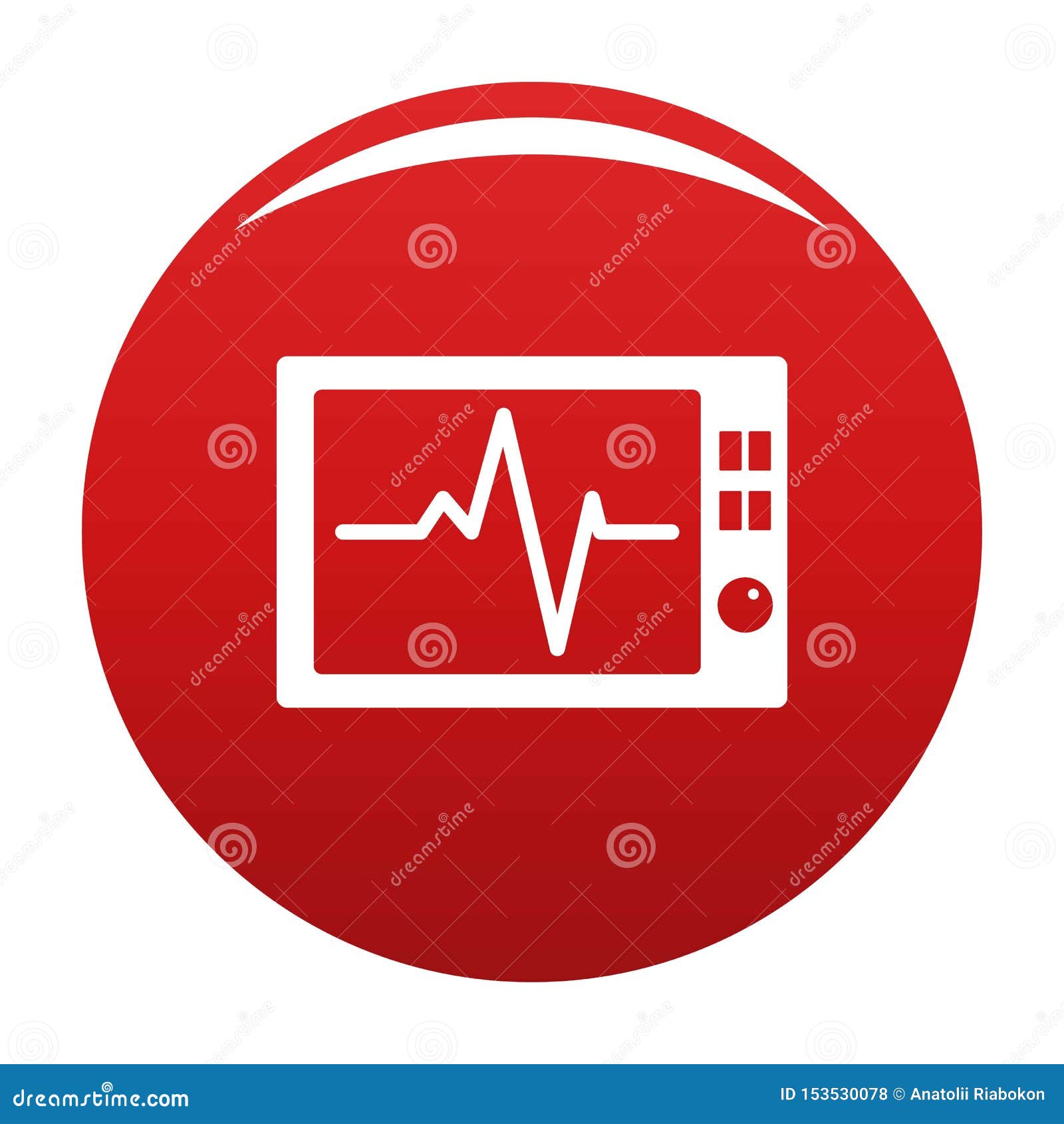 Ekg icon vector red stock vector. Illustration of beat - 153530078