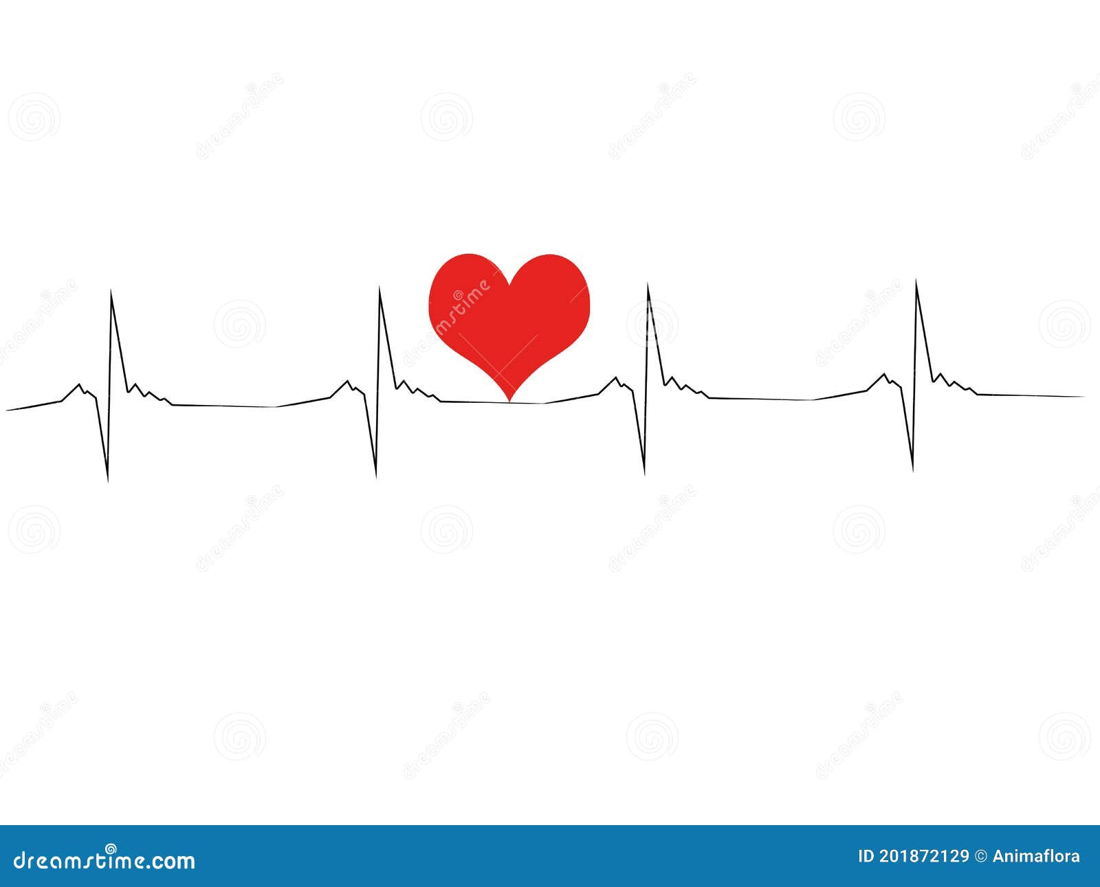 Ekg Line Vector Isolated on White Background Stock Illustration ...