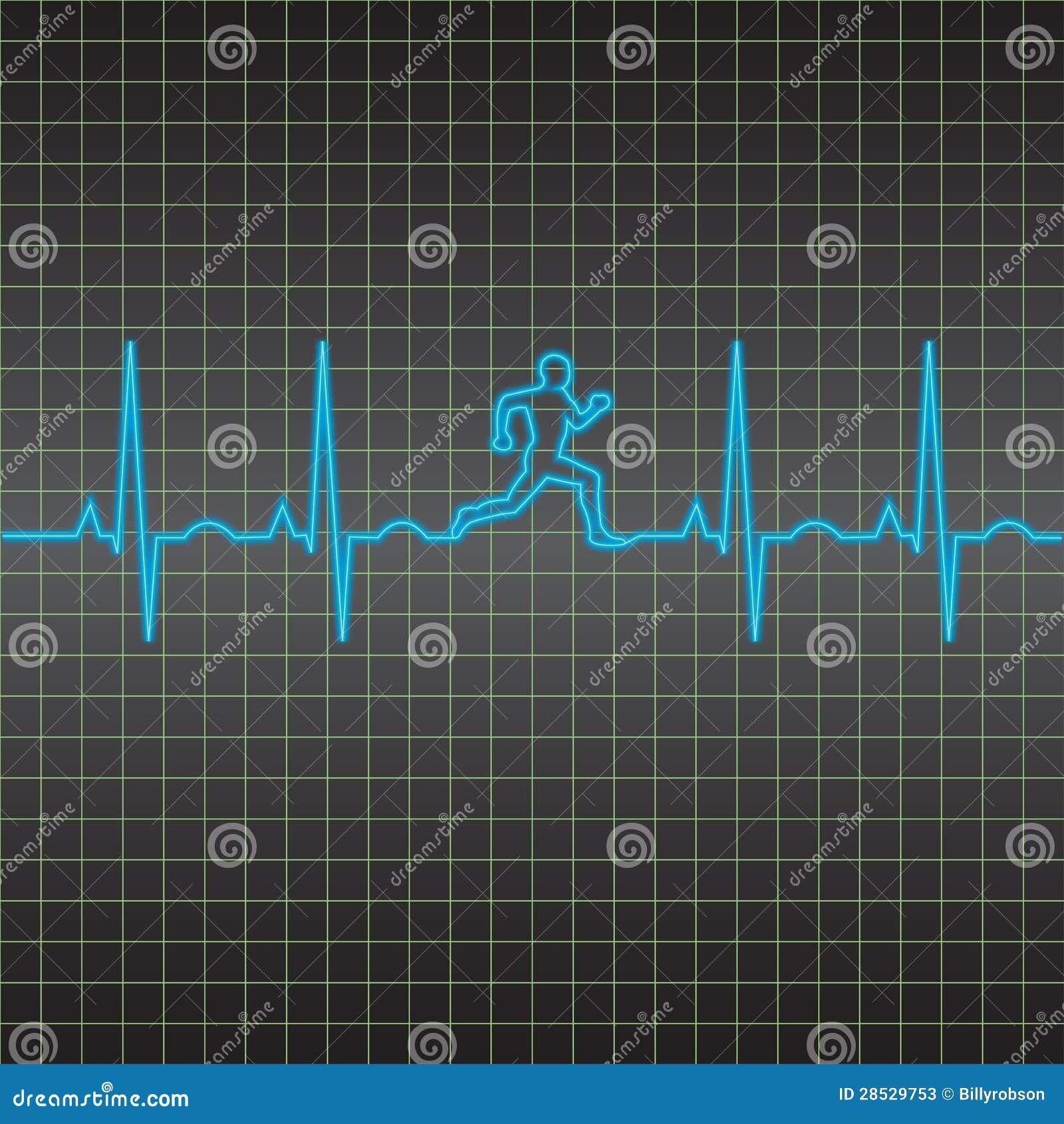 EKG running man pattern stock vector. Illustration of healthcare - 28529753