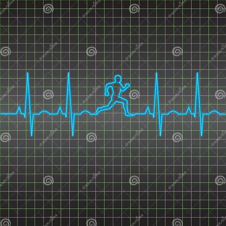 EKG running man pattern stock vector. Illustration of healthcare - 28529753