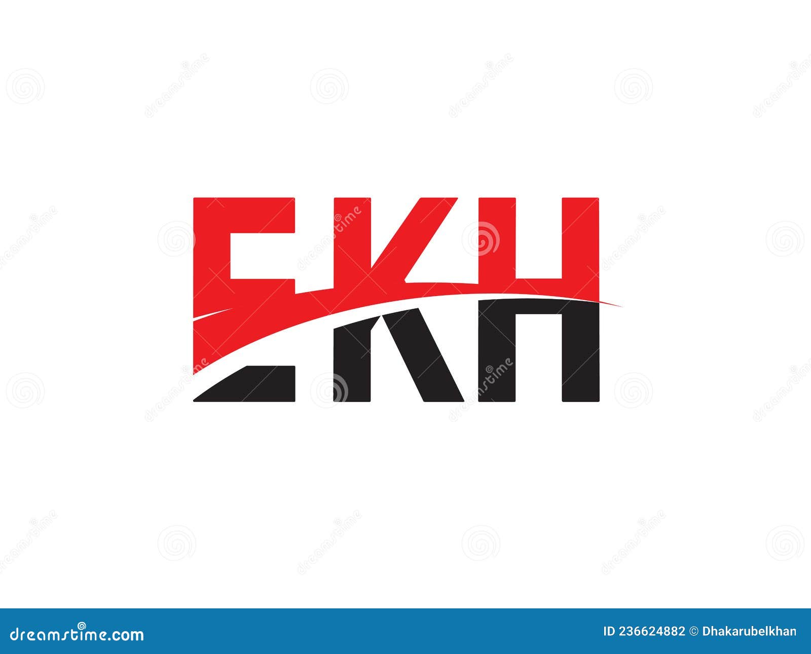 EKH Letter Initial Logo Design Vector Illustration Stock Vector ...