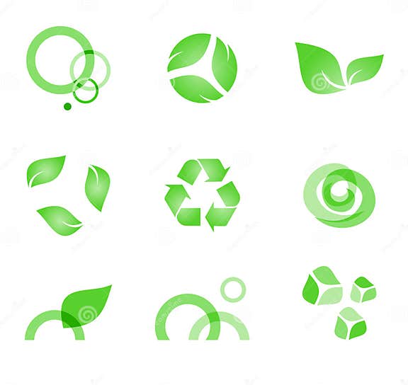 Eko-symbols stock vector. Illustration of abstract, element - 6635382