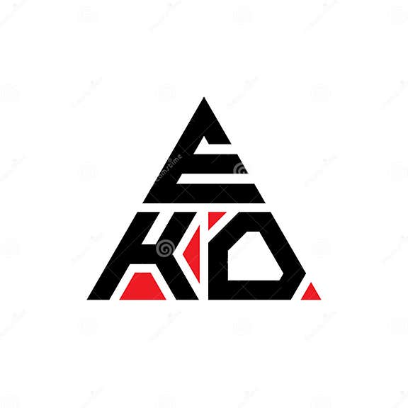 EKO Triangle Letter Logo Design with Triangle Shape. EKO Triangle Logo ...