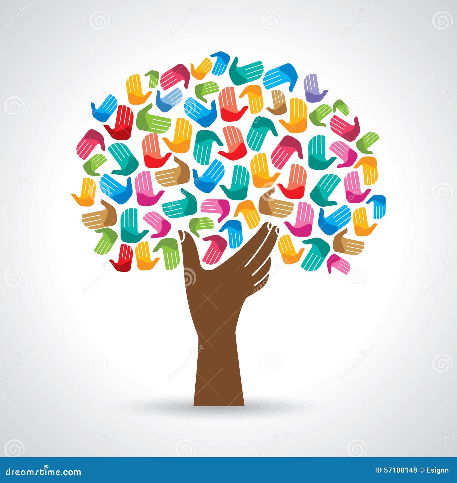 El árbol De La Diversidad Da El Ejemplo Ilustración del Vector ...