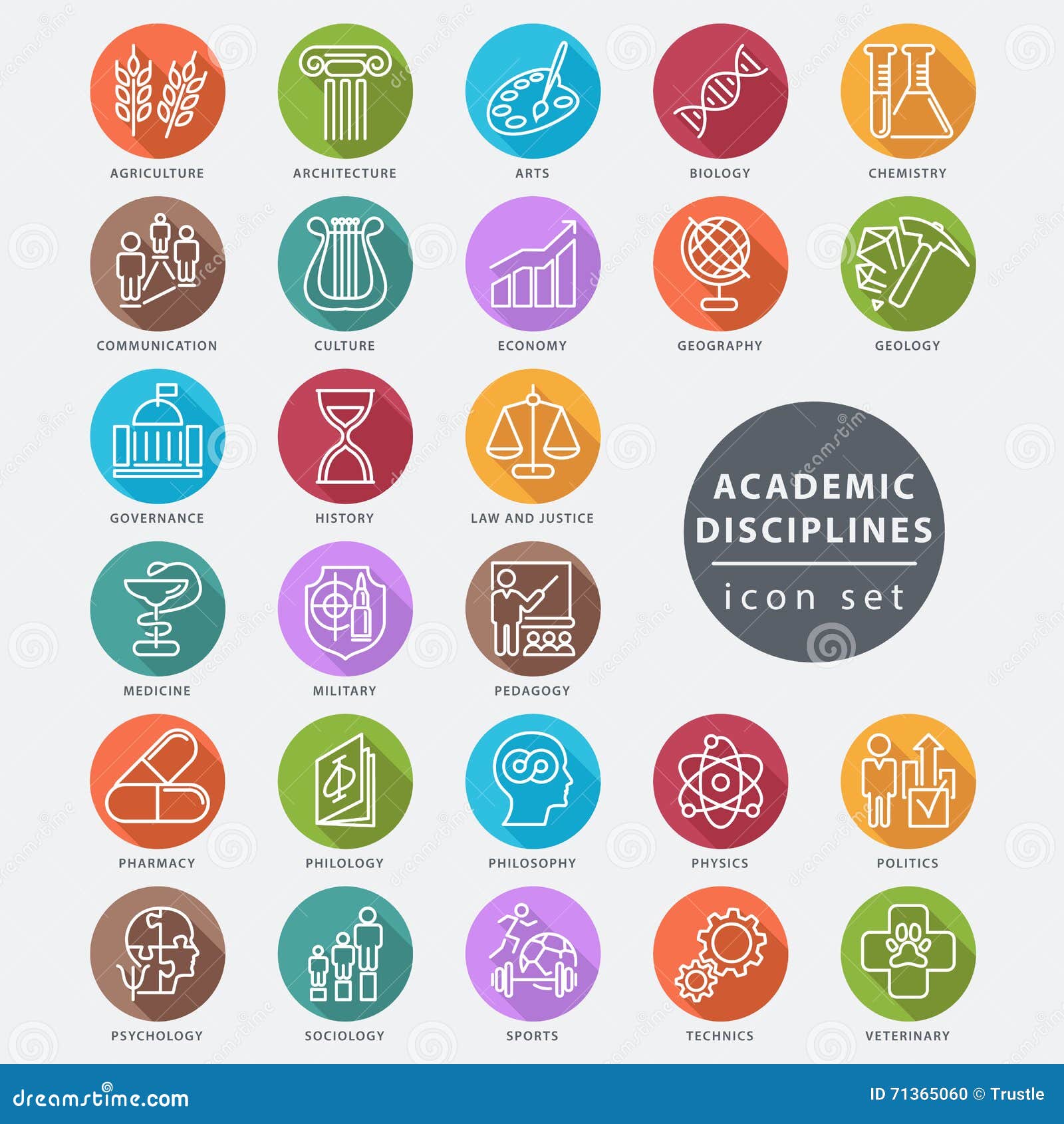 El Academic Disciplina El Icono Ilustración del Vector - Ilustración de ...