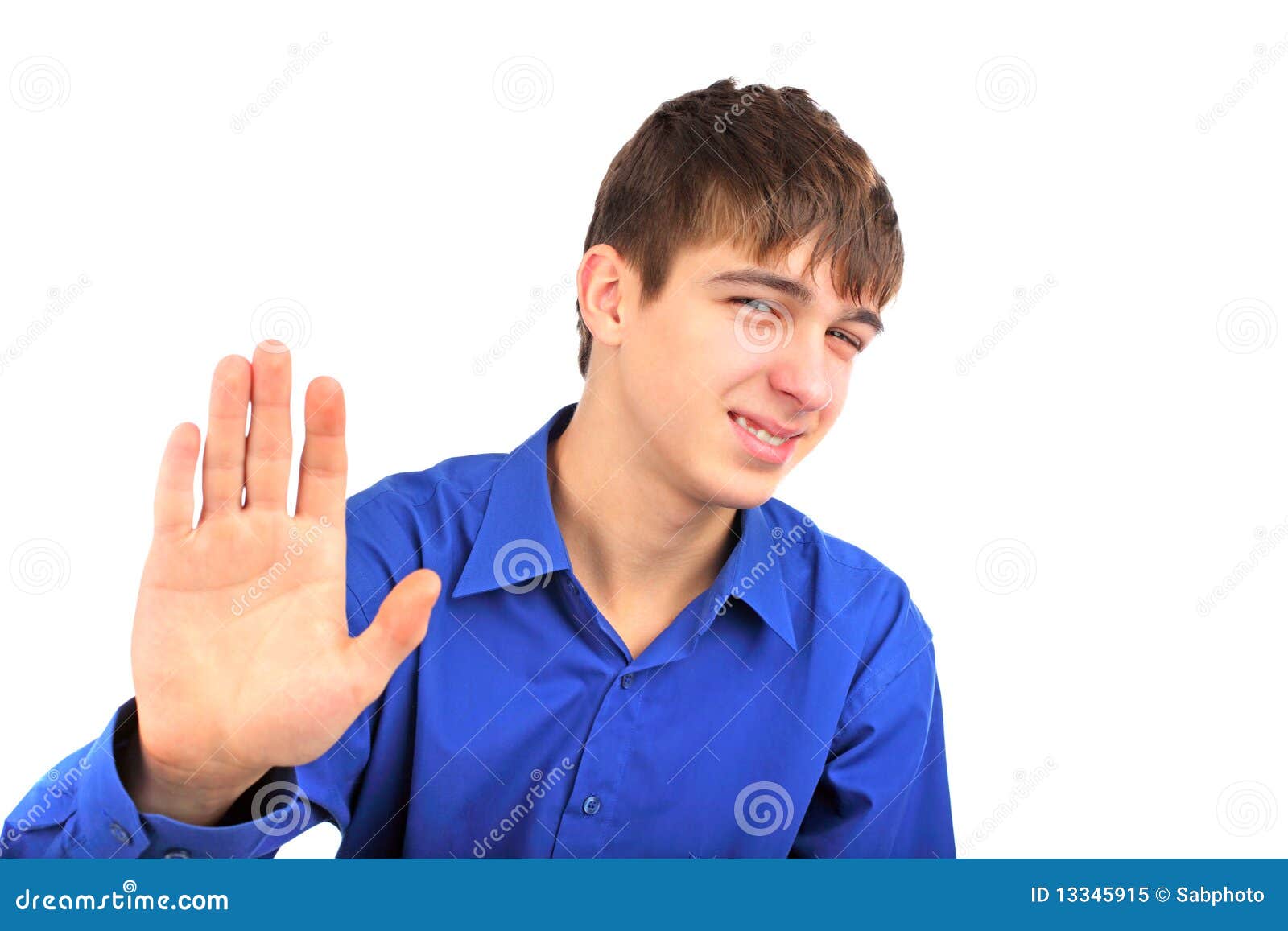 El adolescente dice no imagen de archivo. Imagen de rotura - 13345915