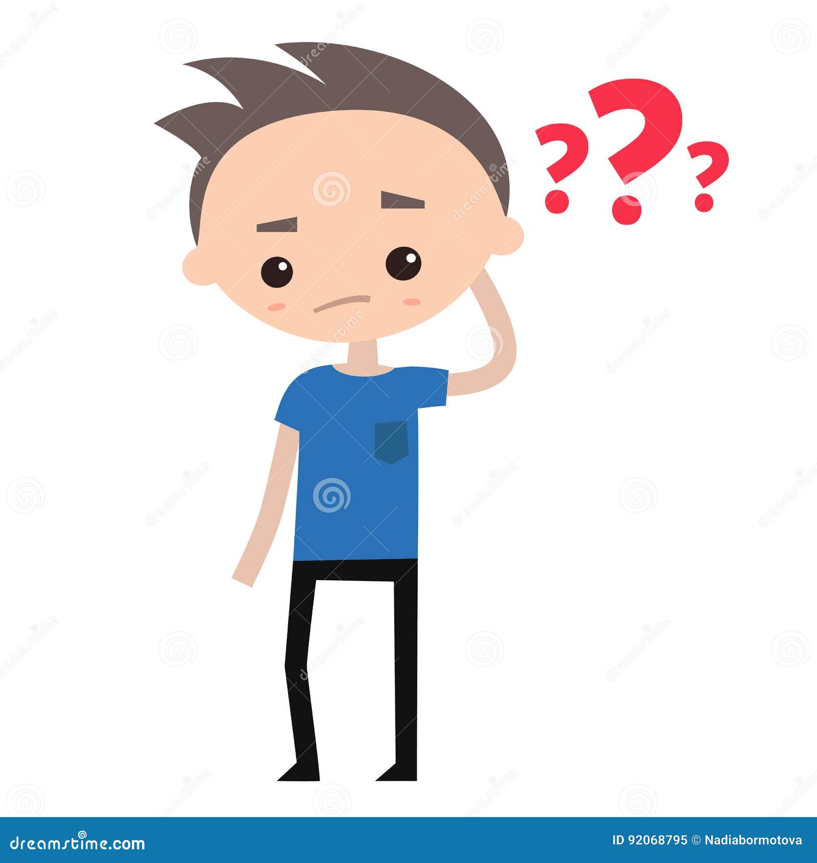 El Adolescente Está Intentando Solucionar Su Problema Ilustración del ...