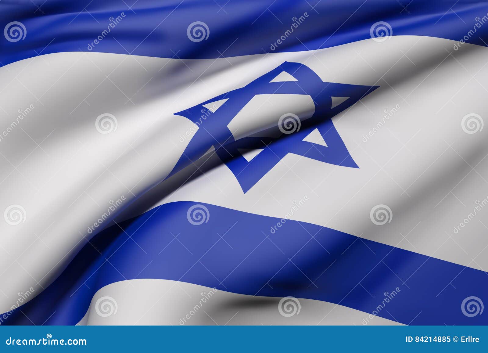El agitar de Israel Flag stock de ilustración. Ilustración de tres ...