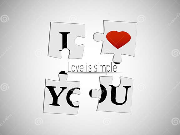 El amor es simple stock de ilustración. Ilustración de parte - 33645711