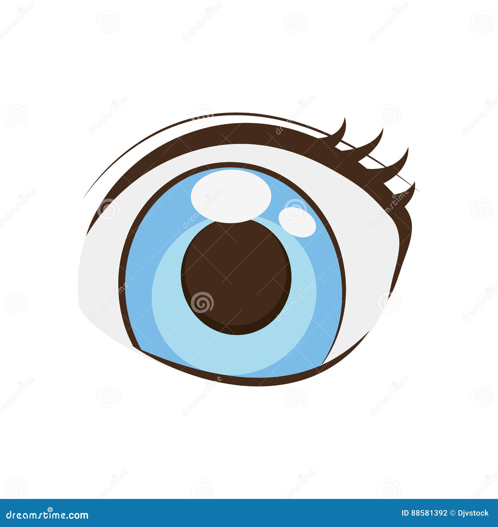 El Animado Observa El Estilo Cómico Stock de ilustración - Ilustración ...