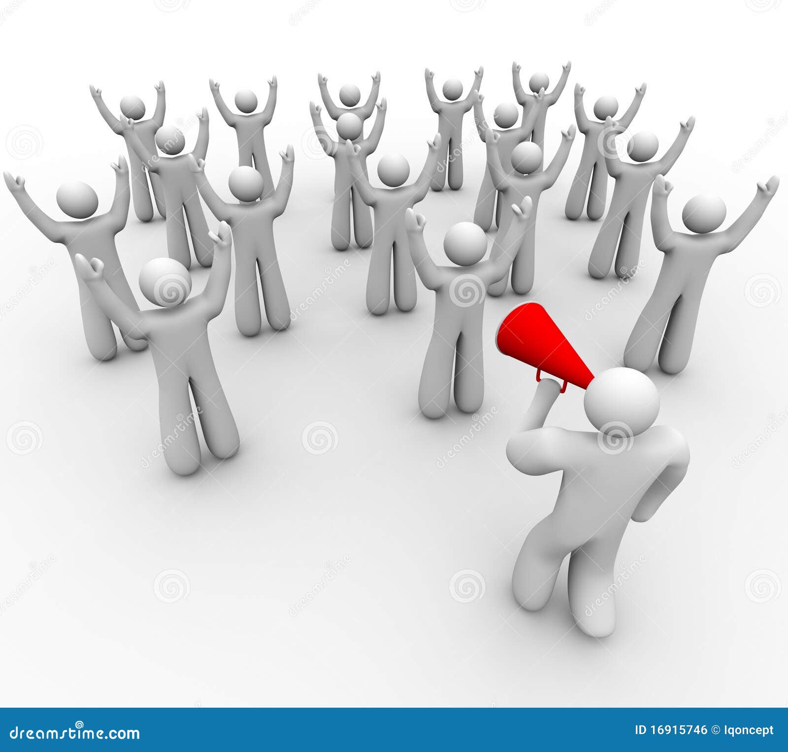 El Animar Con Las Personas - Llevando Con El Megáfono Imagen de archivo ...