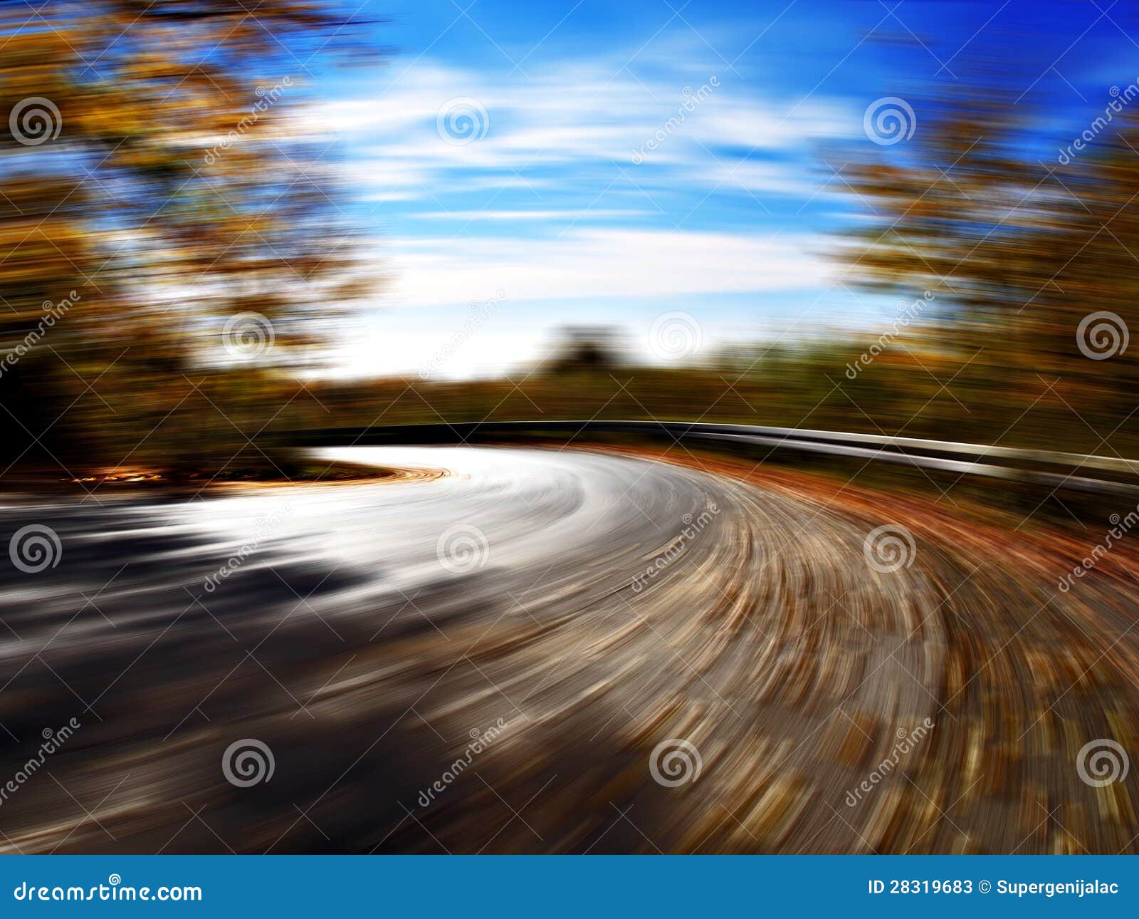 El apresurar en una curva imagen de archivo. Imagen de afuera - 28319683
