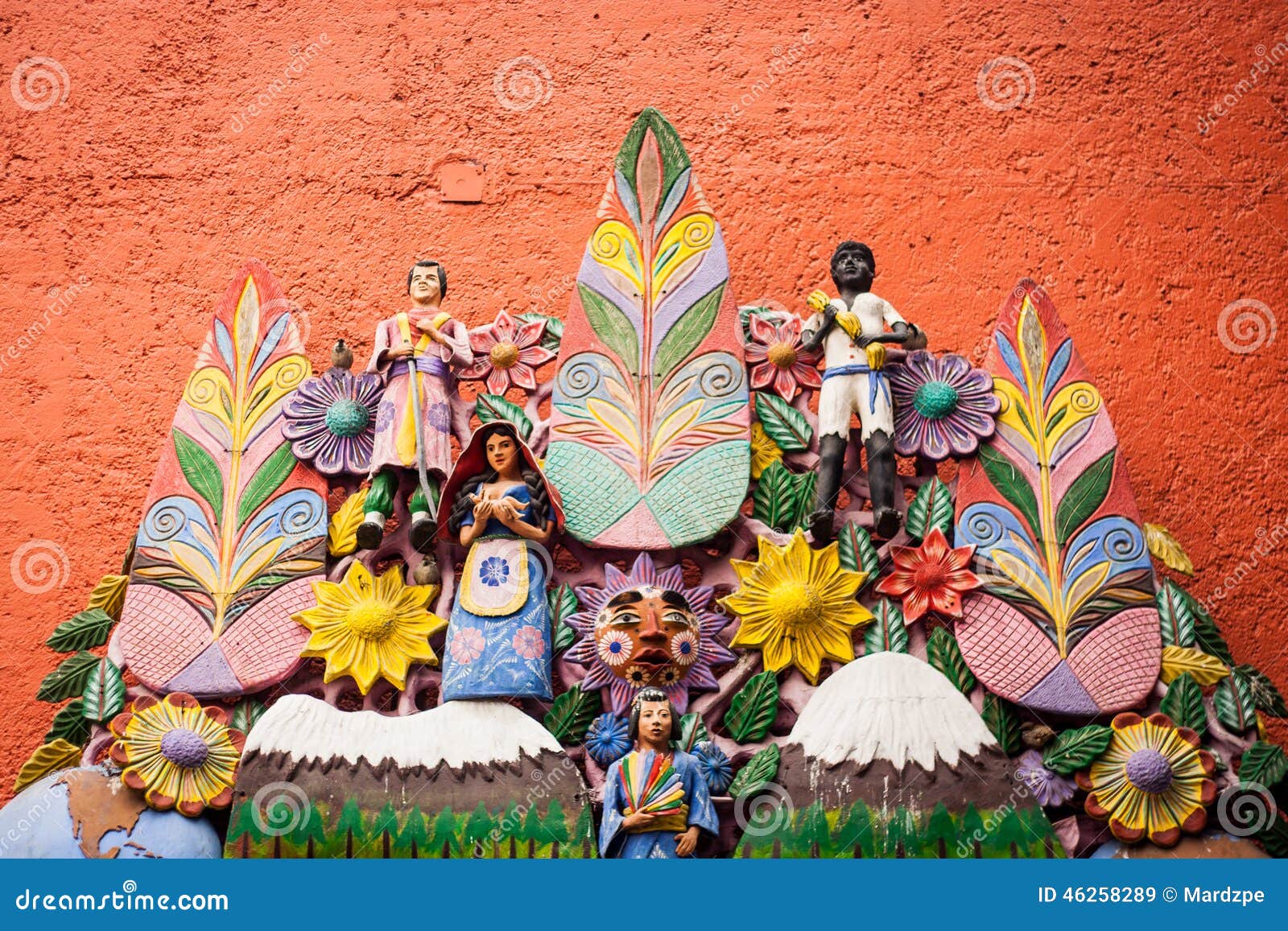 El Arbol De La Vida, the Tree of Life, an Aztec Tradition Stock Image ...