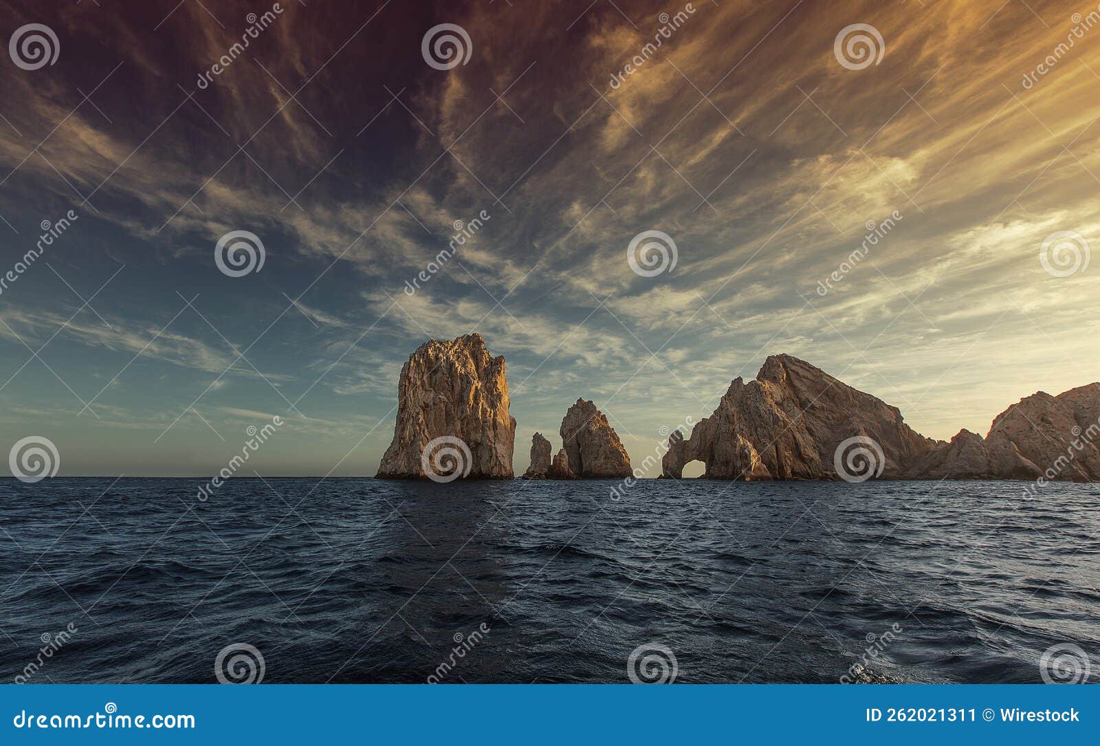 Beautiful View of the Arch of Cabo San Lucas Under the Cloudy Sunny Sky ...