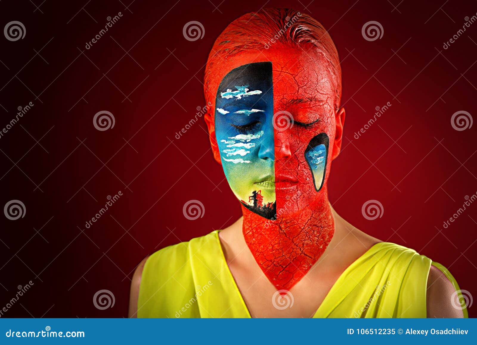 El Arte De La Mujer Compone El Creatve Imagen de archivo - Imagen de ... El Arte De La Mujer Compone El Creatve Imagen de archivo - Imagen de ...