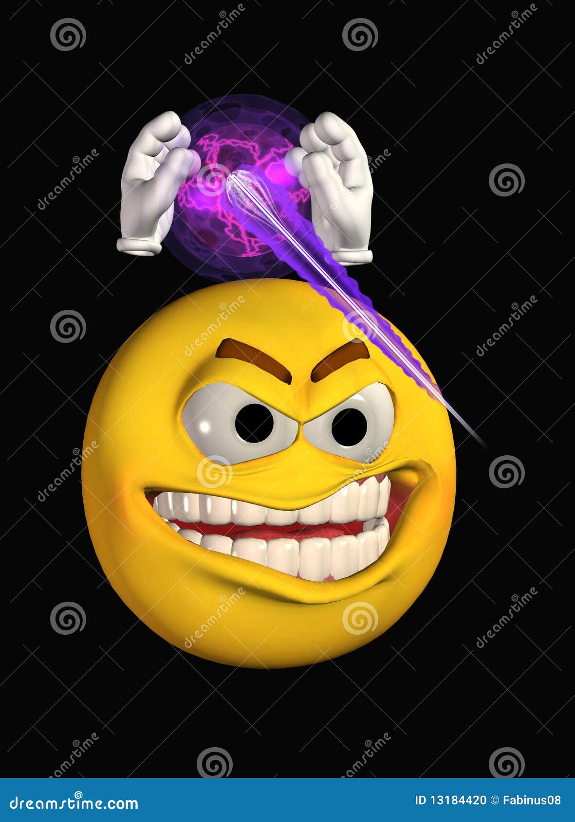 El Atacar Sonriente De La Cara Stock de ilustración - Ilustración de ...