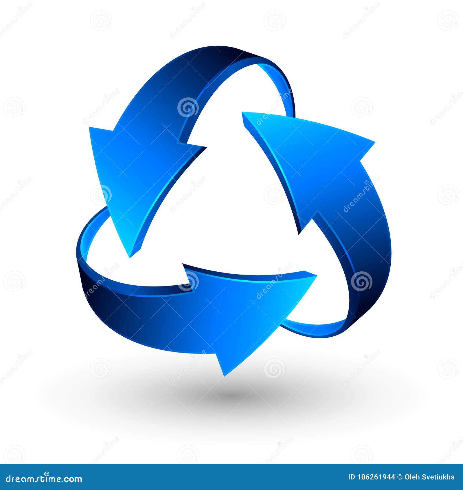 El Azul Recicla Flechas, Recicla Simbol, Stock de ilustración ...