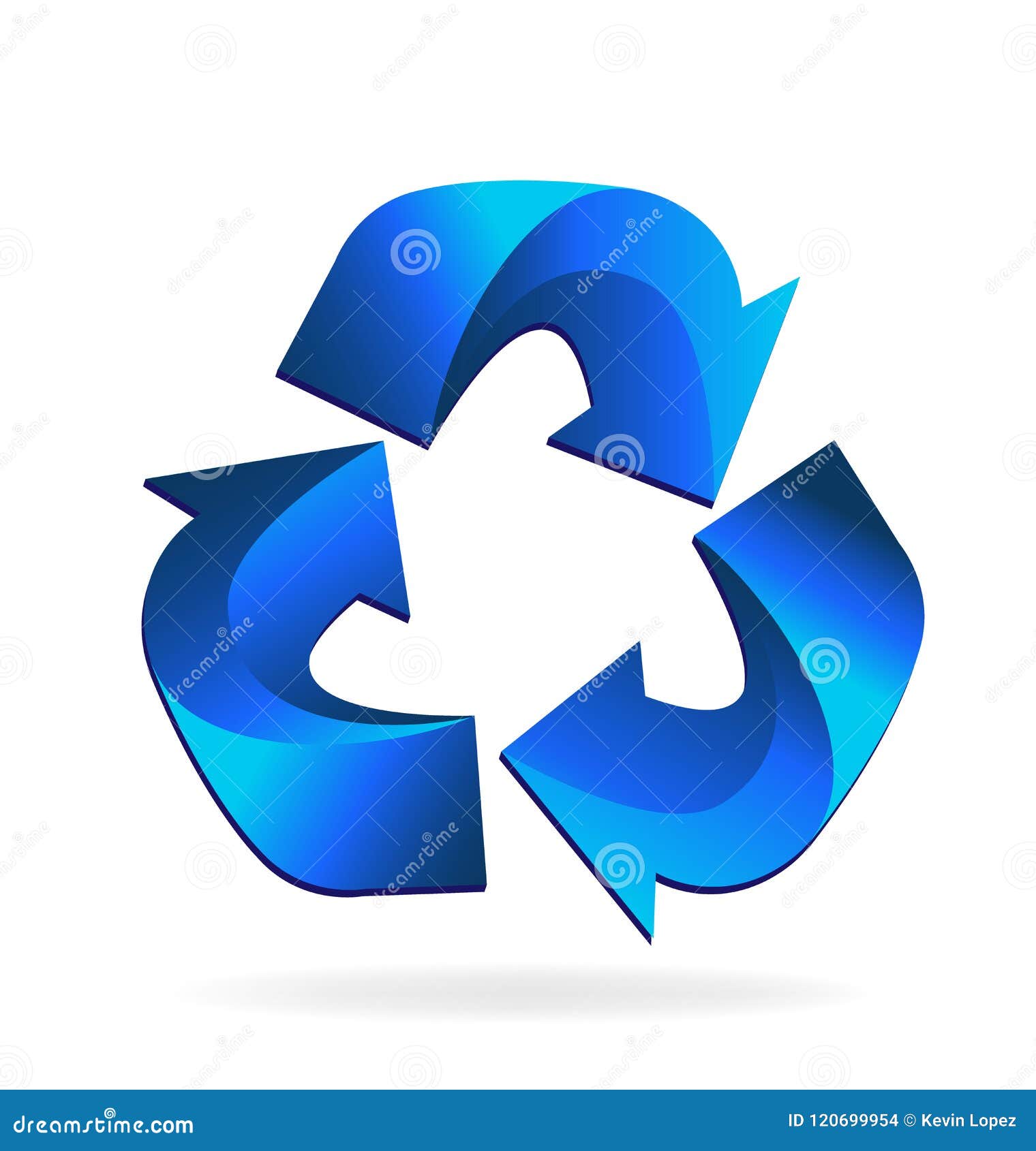 El Azul Recicla Vector Del Negocio De La Flecha Ilustración del Vector ...