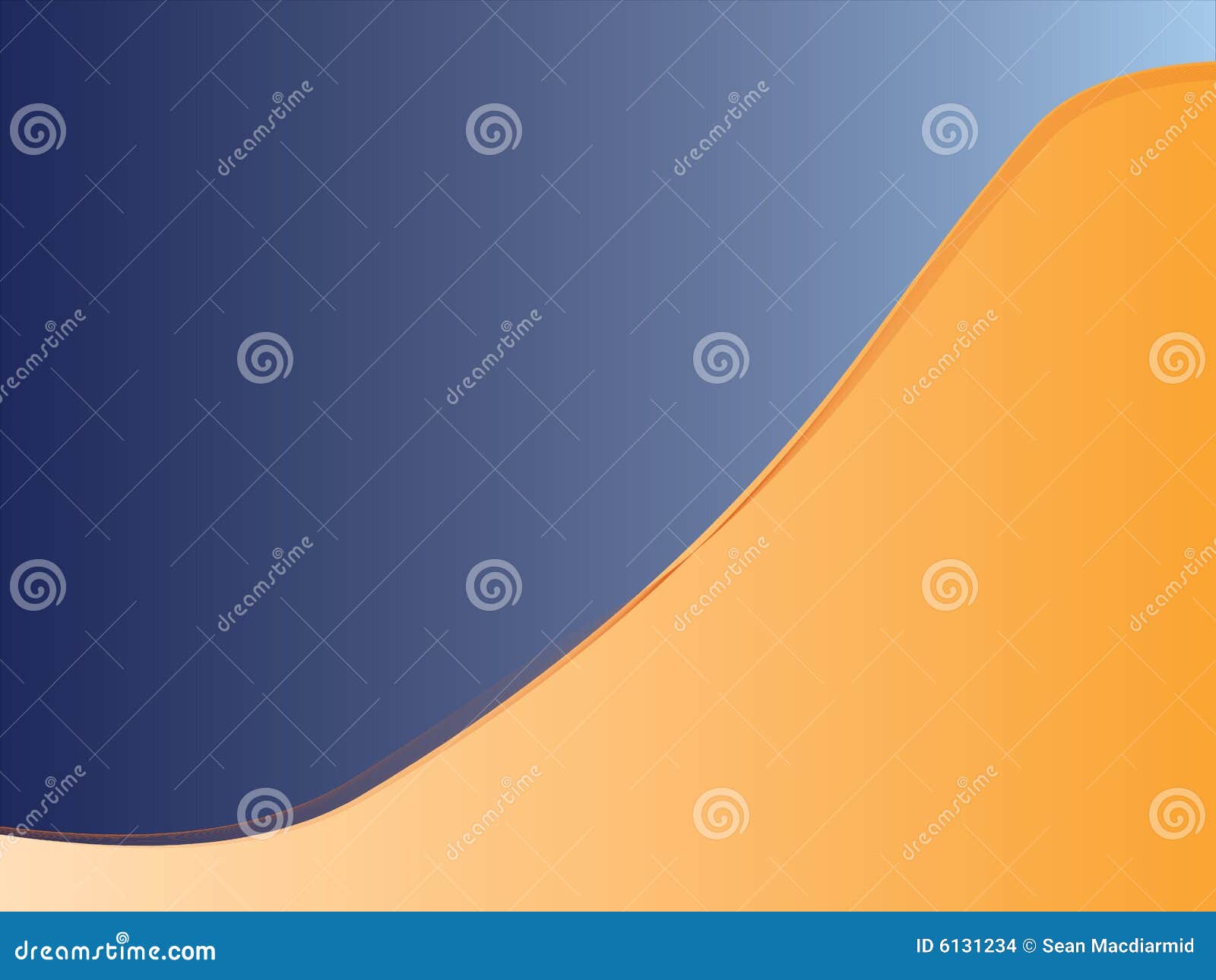 El Azul Y La Naranja Bisecan Ilustración del Vector - Ilustración de ...