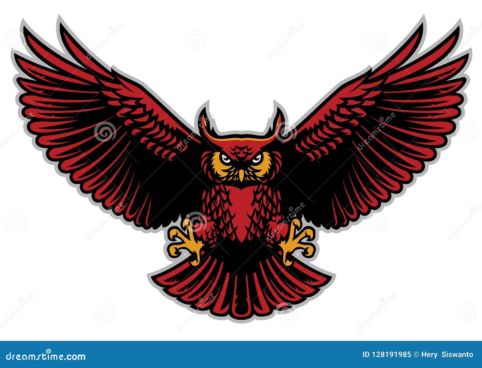 Búho Alas Ilustraciones Stock, Vectores, Y Clipart – (3,551 ...