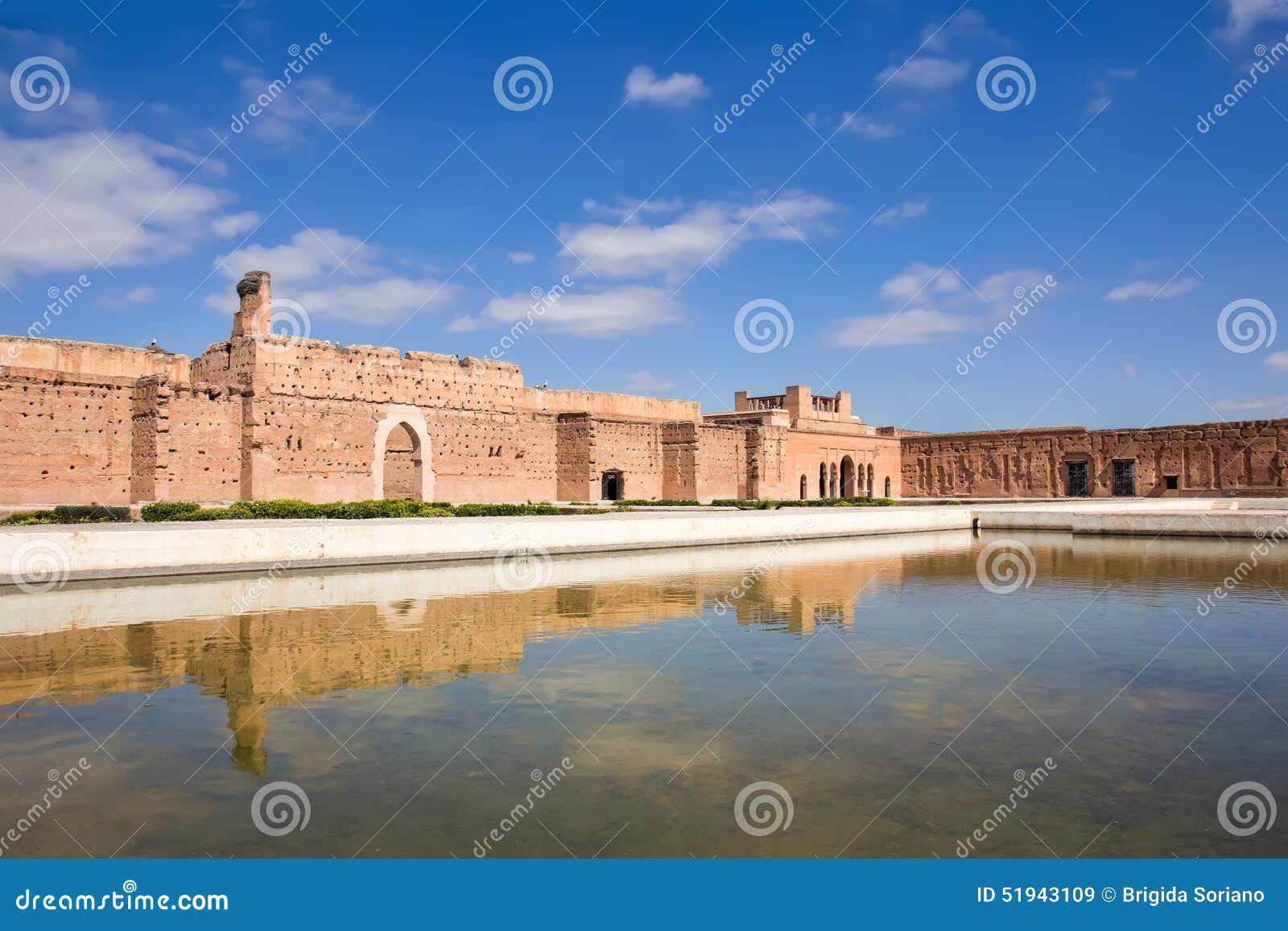 El Badi Palace in Marrakech Stock Image - Image of palace, morocco ...