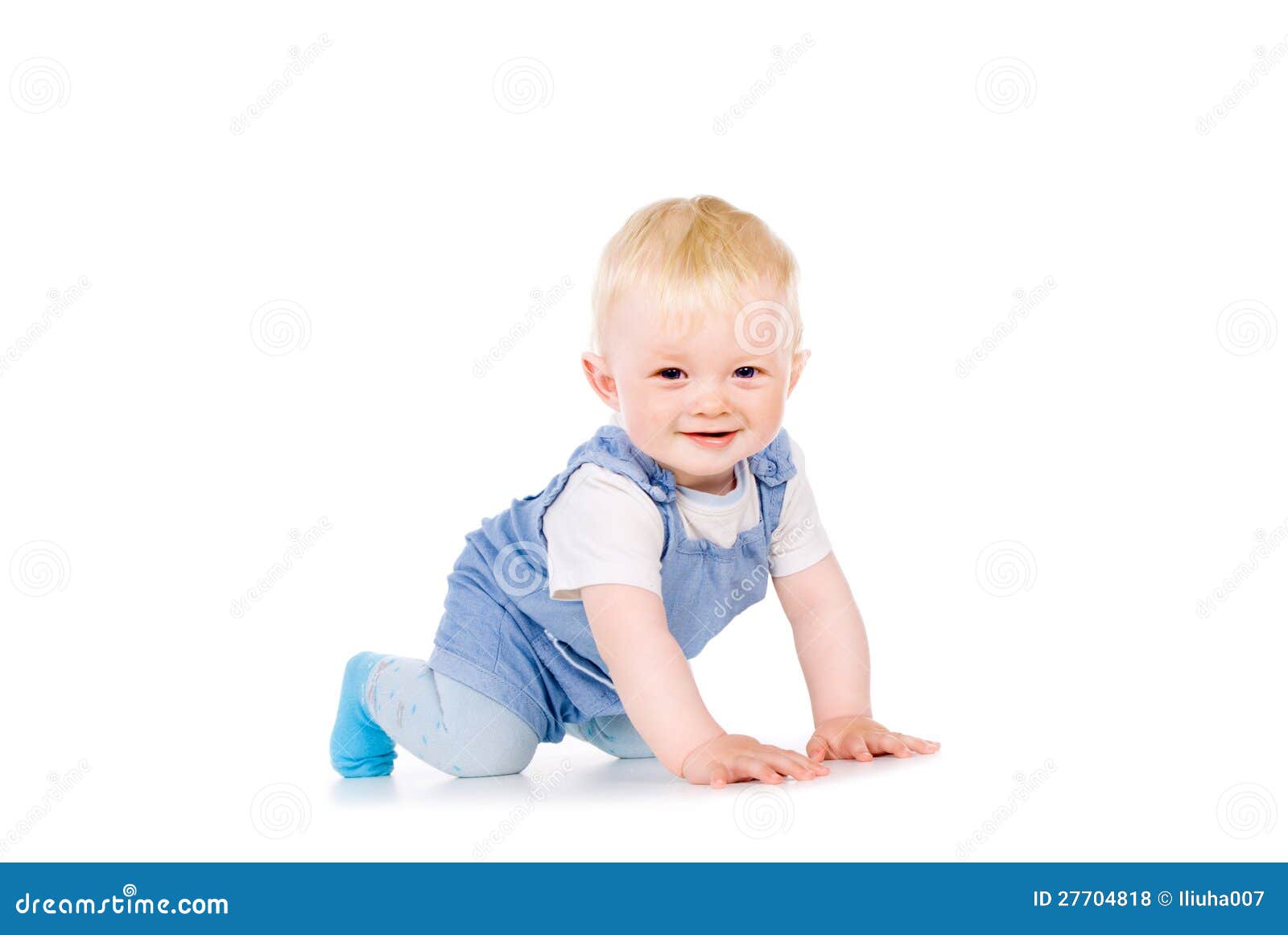 El Bebé Aprende Arrastrarse Foto de archivo - Imagen de desarrollo ...