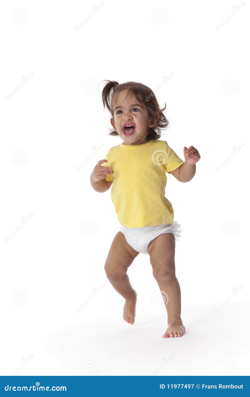 El Bebé Que Salta Alrededor Imagen de archivo - Imagen de bebé, estudio ...