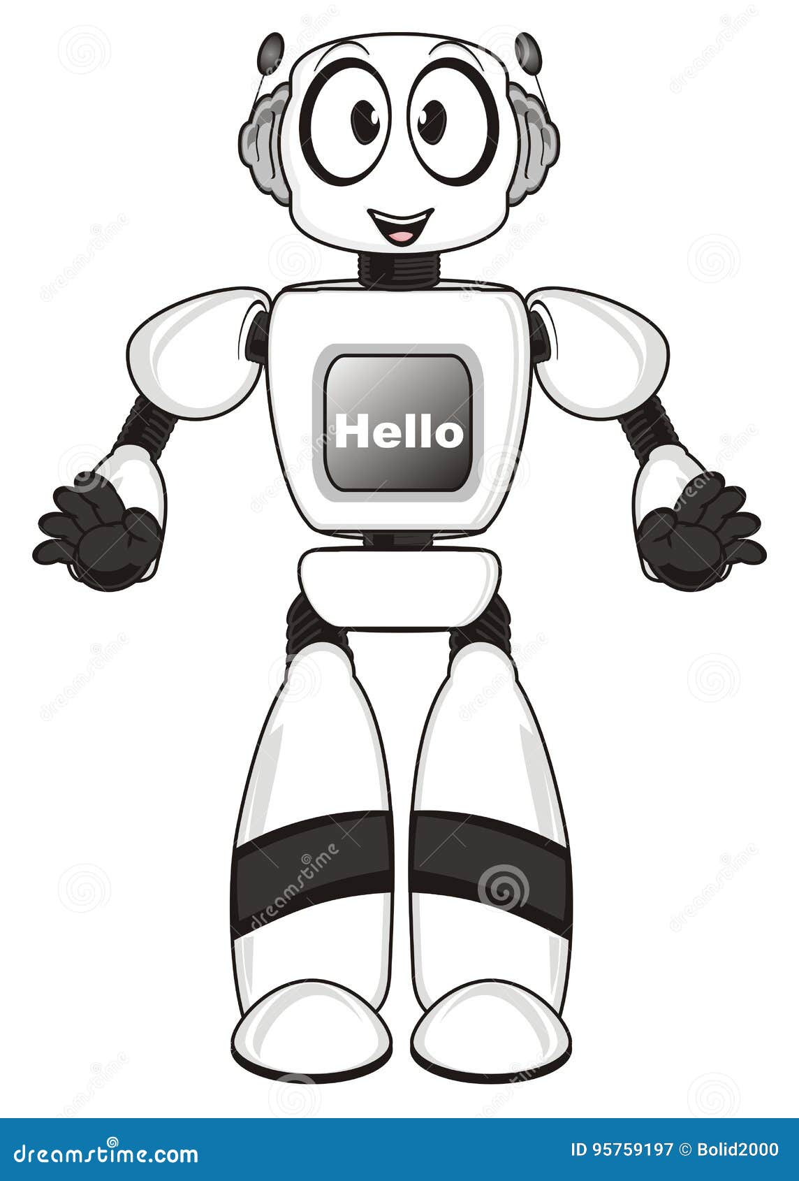 El Bot dice hola stock de ilustración. Ilustración de progreso - 95759197