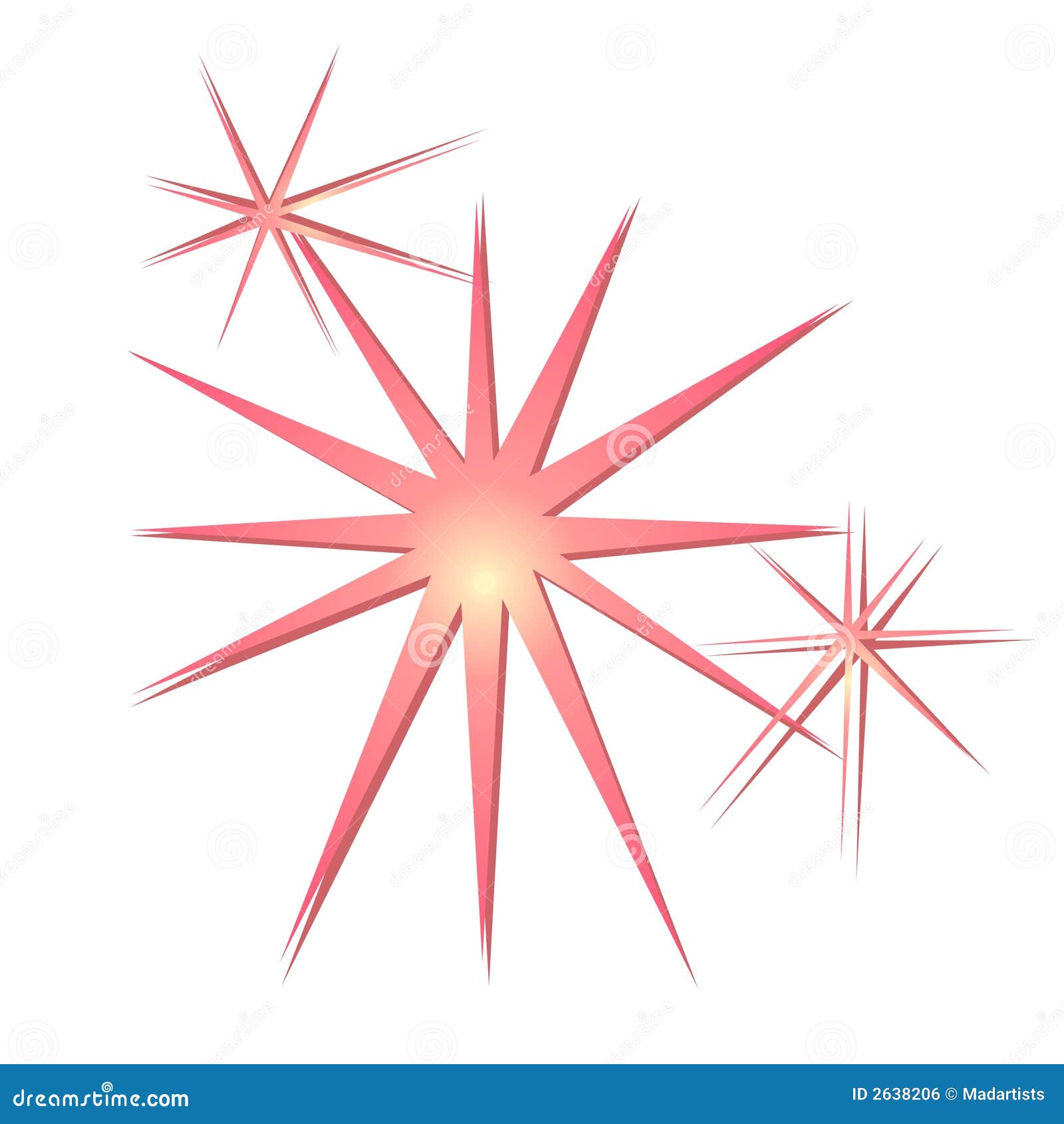 El Brillo Chispea Color De Rosa De Las Estrellas Stock de ilustración ...