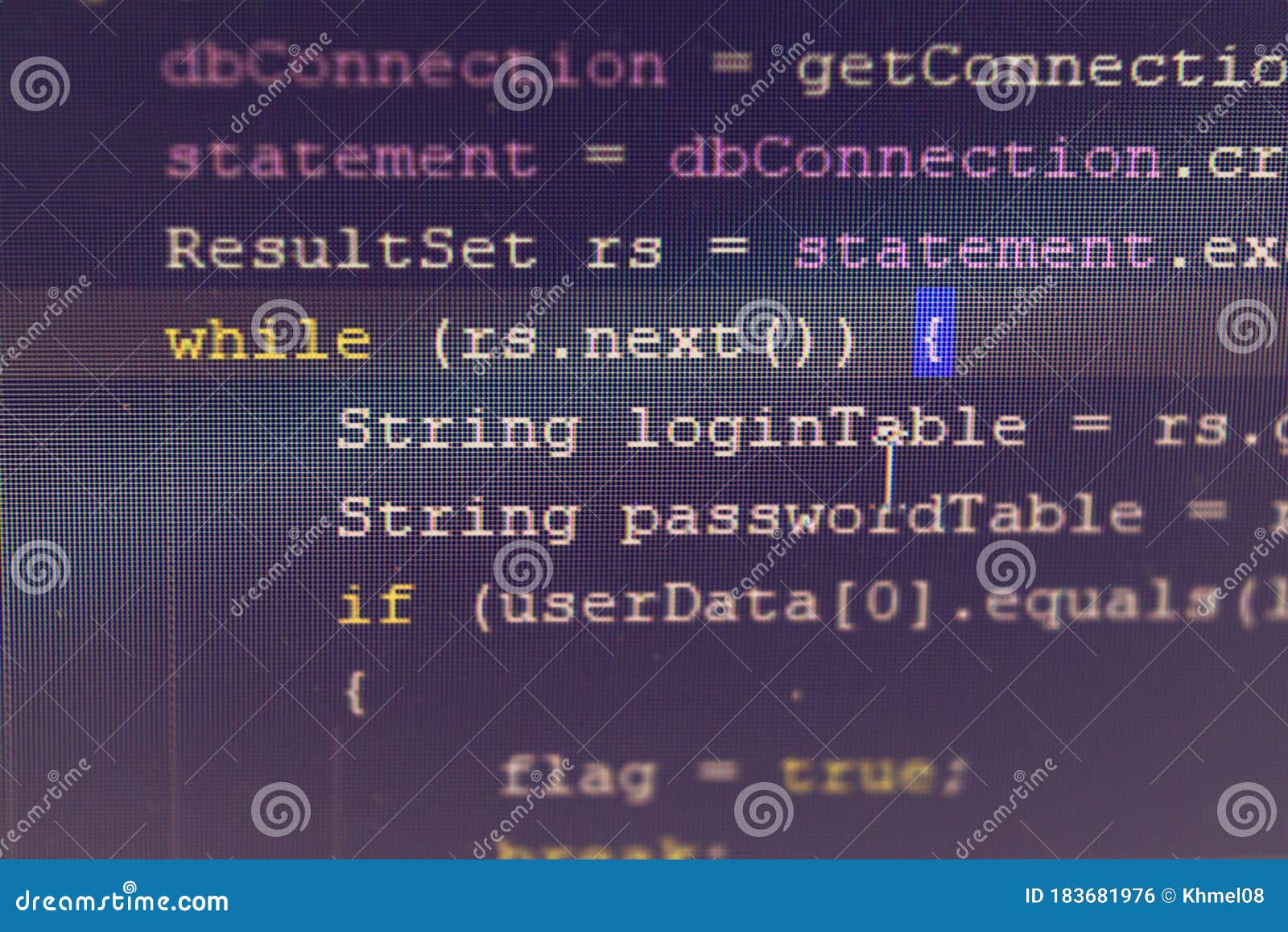 El Código Del Lenguaje De Programación Java. La Parte Del Código Del ...