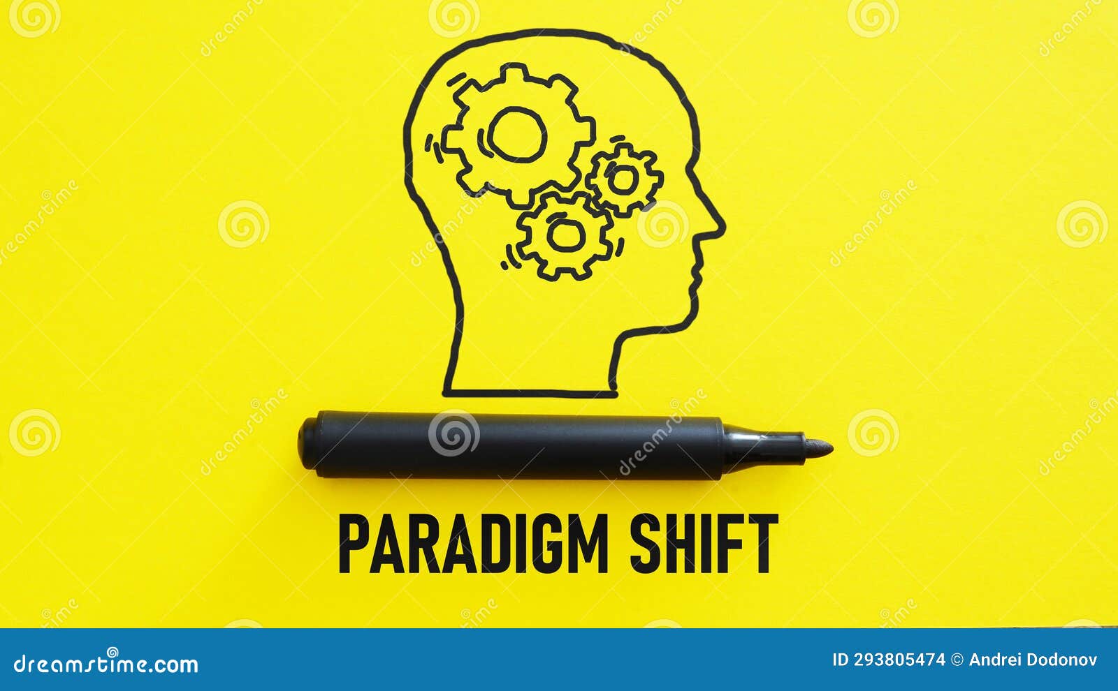 El Cambio De Paradigma Se Muestra Usando El Texto Stock de ilustración ...